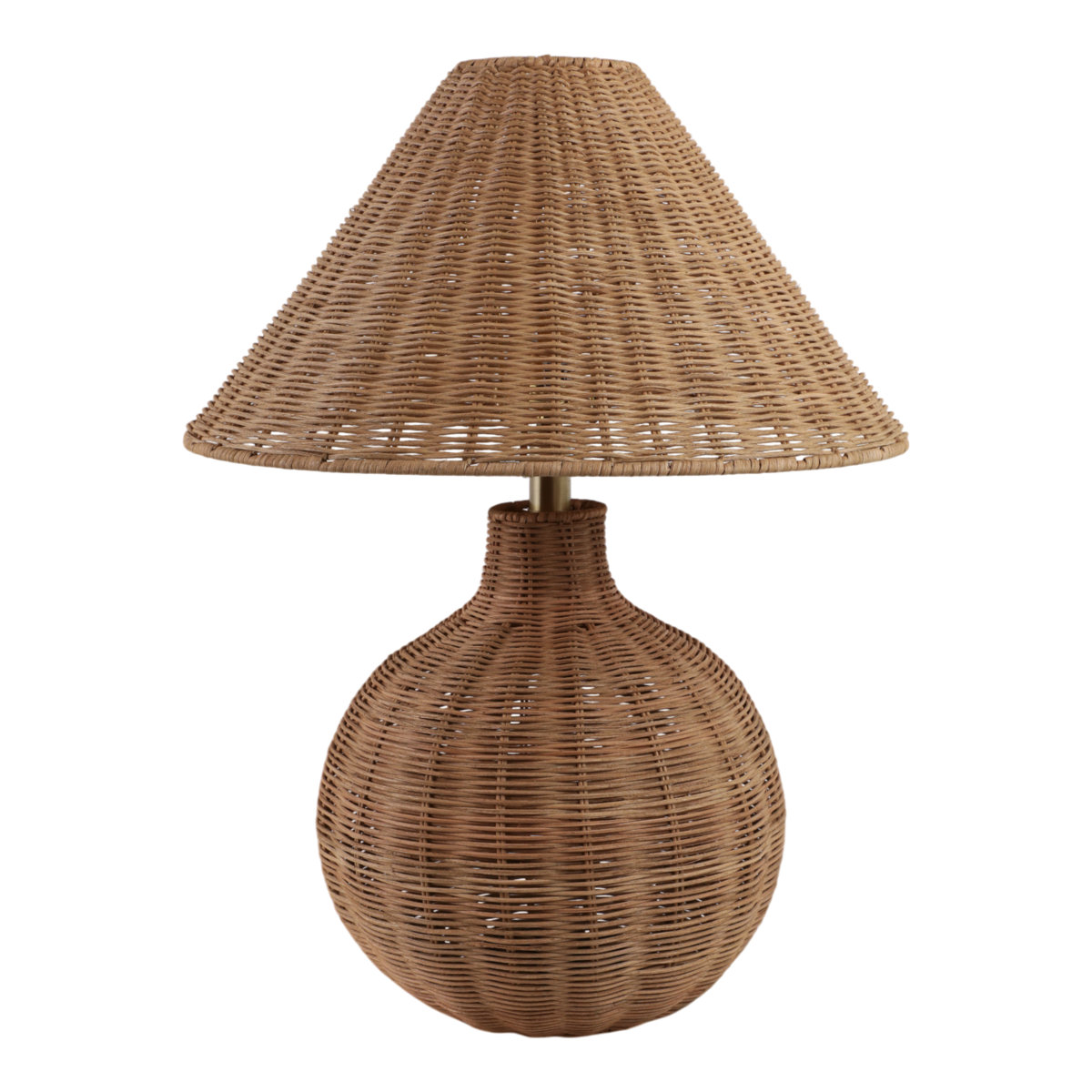 Bayou Breeze 23X20" Woven Rattan Table Lamp, Natural | Wayfair