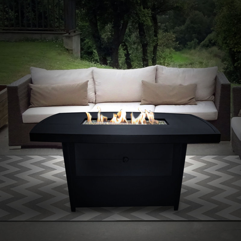 Sunbeam Edge Aluminum Propane/Natural Gas Fire Pit Table & Reviews ...