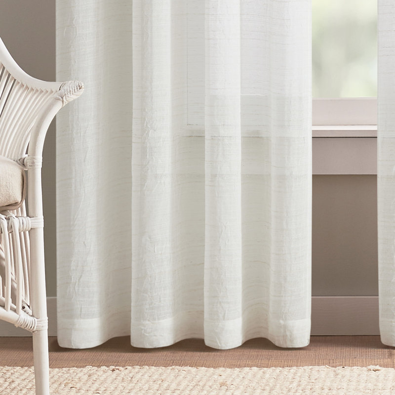 DKNY Antigua Jute Tab Curtain Panel Pair Linen (Set of 2) & Reviews ...