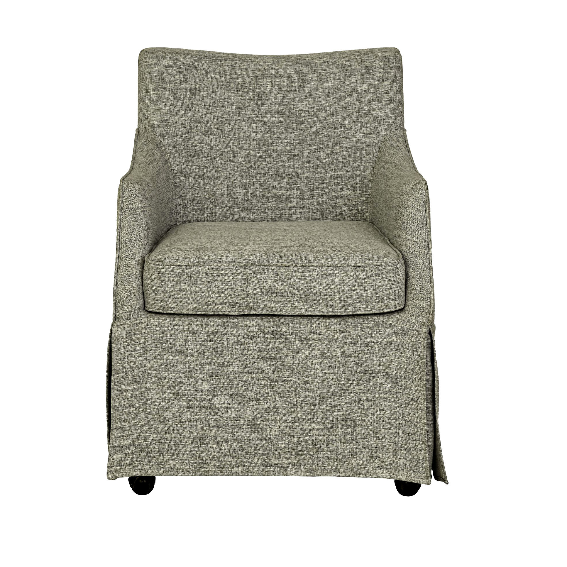 Wildon Home® Skirted Blue Upholstered Dining Arm Chair With Discreet ...