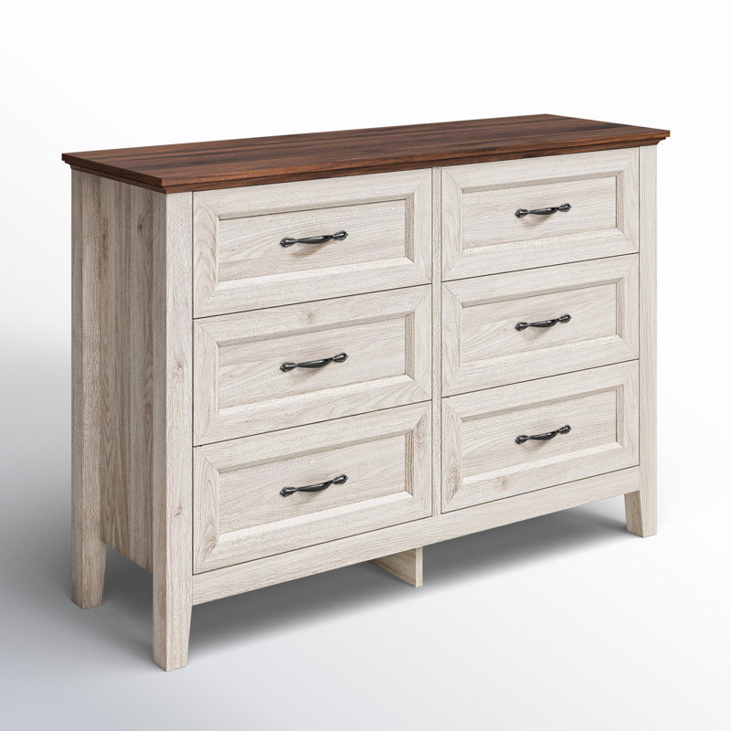 Laurel Foundry Modern Farmhouse® Mize 6 Drawer 47.3" W Double Dresser ...