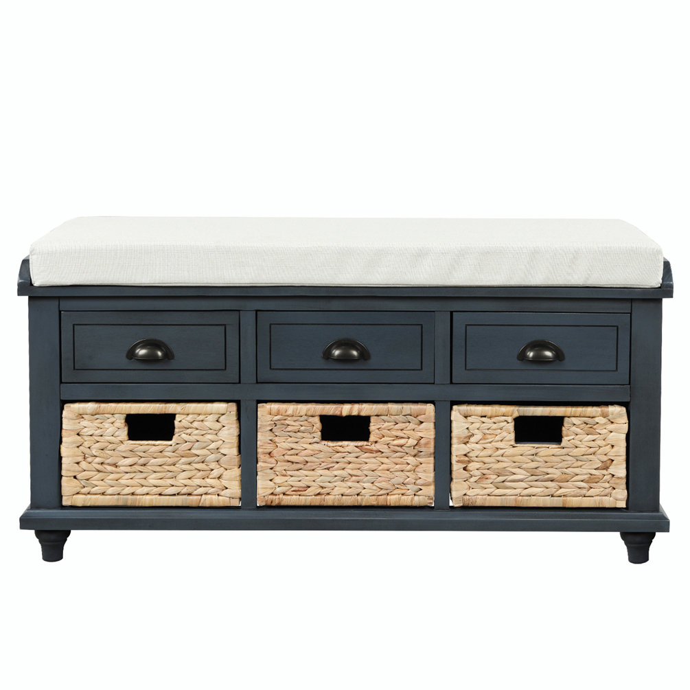 Hokku Designs Solid Wood Drawers Storage Bench | Wayfair
