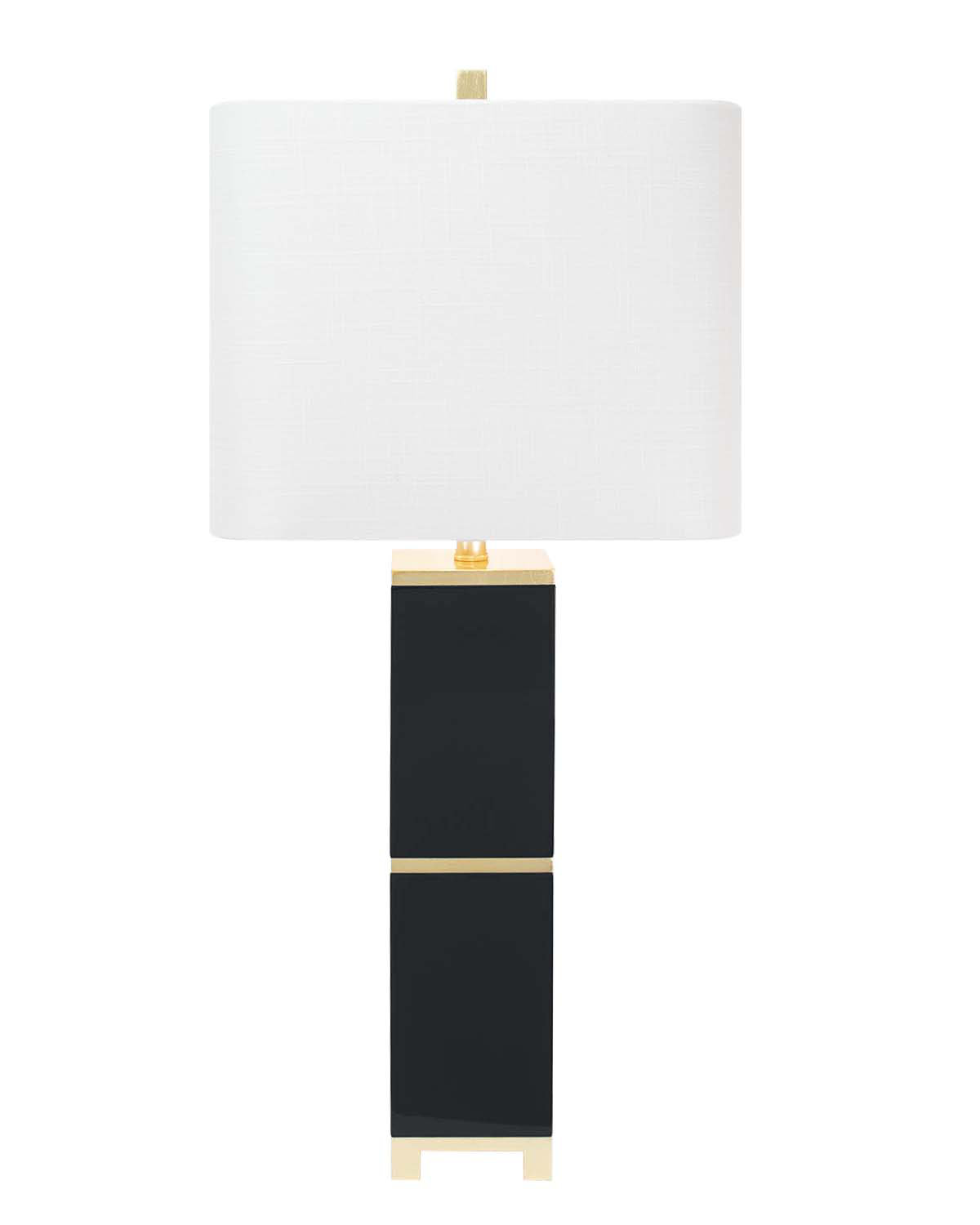 Everly Quinn Jacques 34.5" Tall MDF Table Lamp, Black | Wayfair