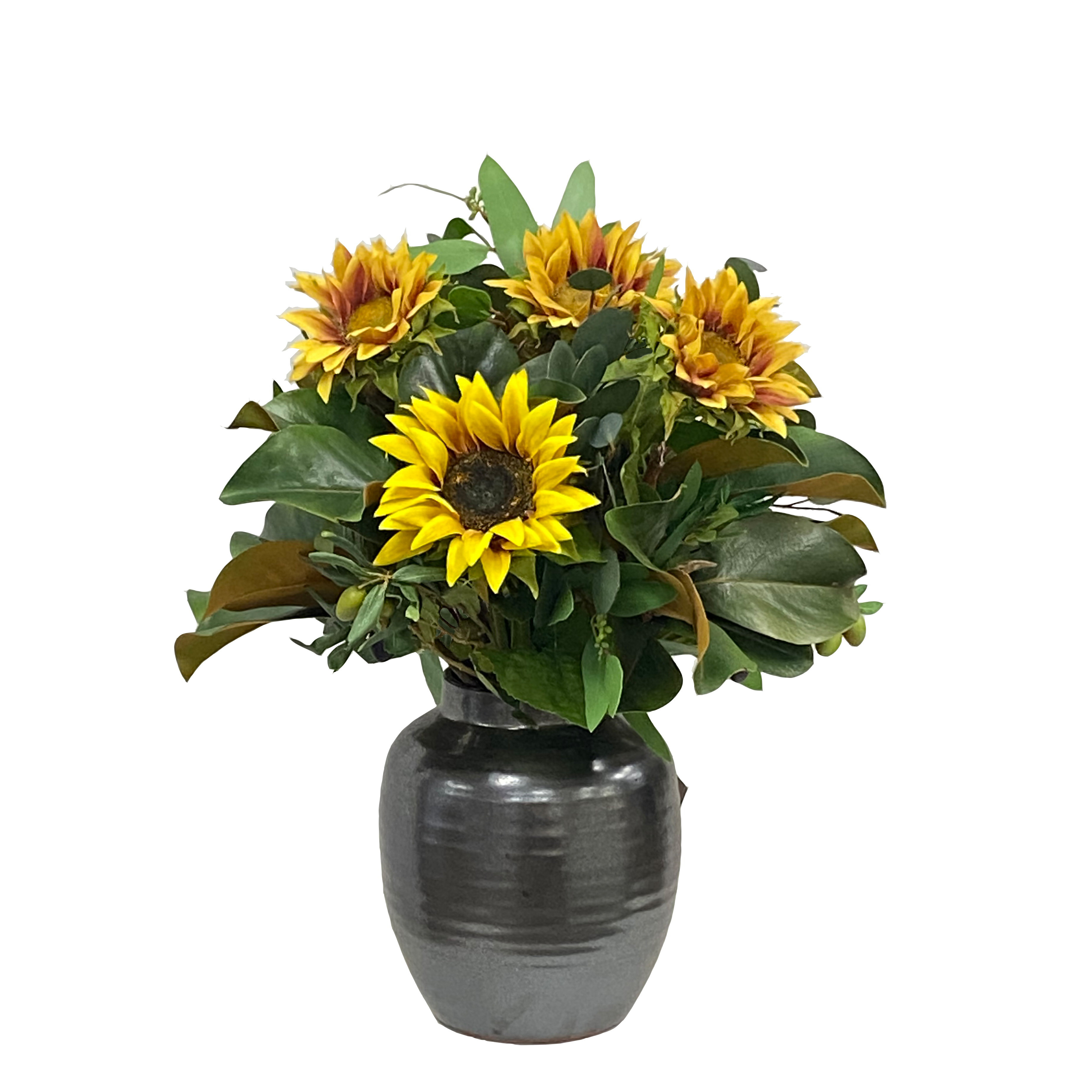 Winward Silks Sunflower Stem in Pot | Wayfair
