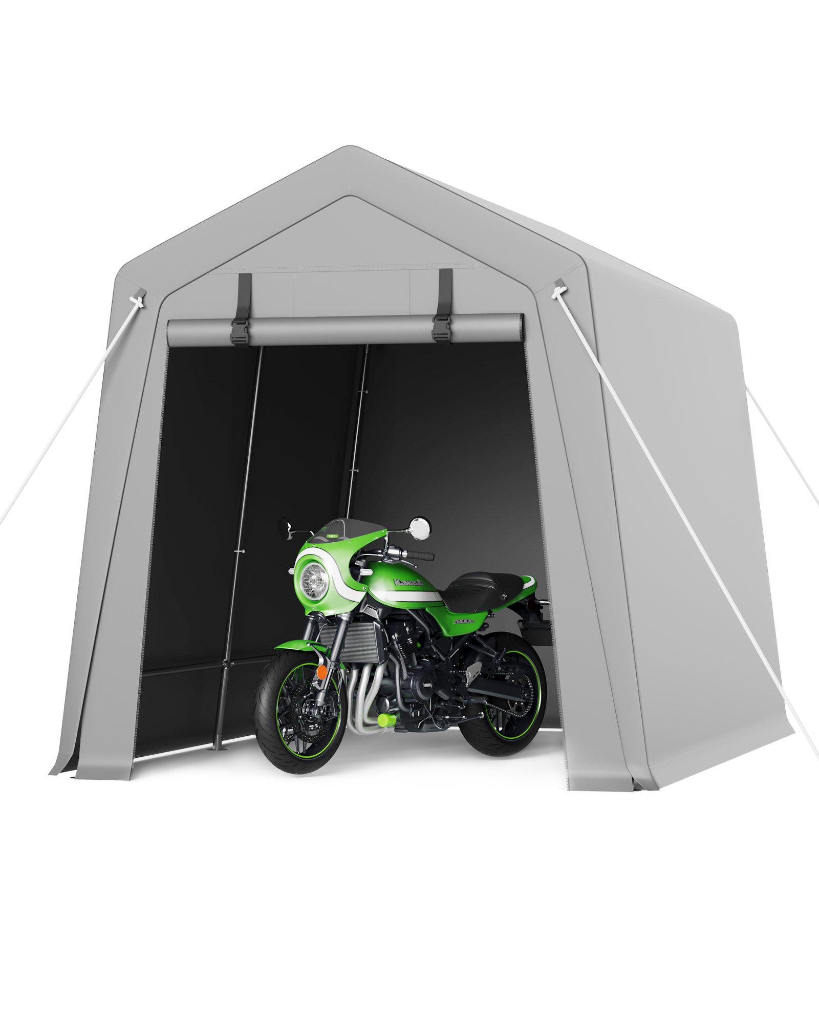Fashionwu Motorcycle Storage Sheds 7x10 Ft, Portable Shed With Rolled ...