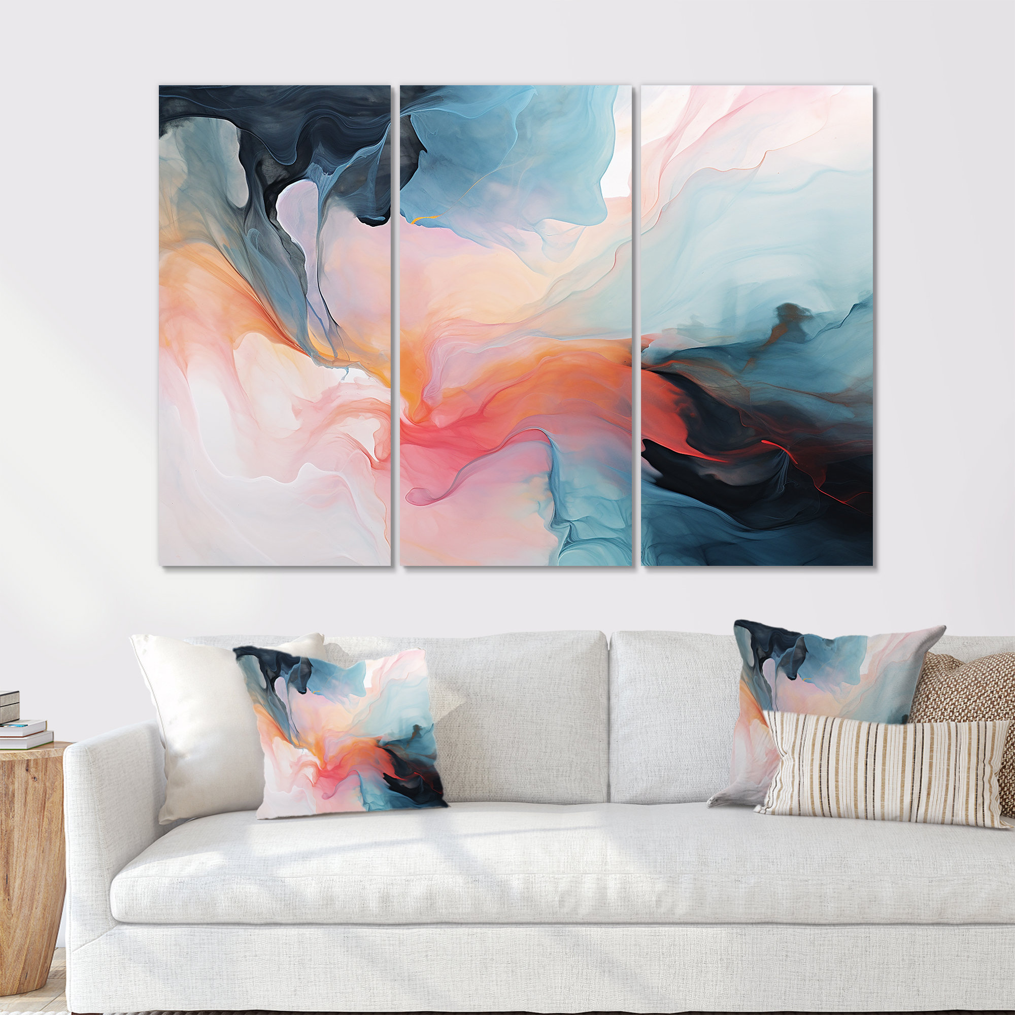 Wade Logan® Cyle - Liquid Ink Abstract Wall Art Print Set | Wayfair