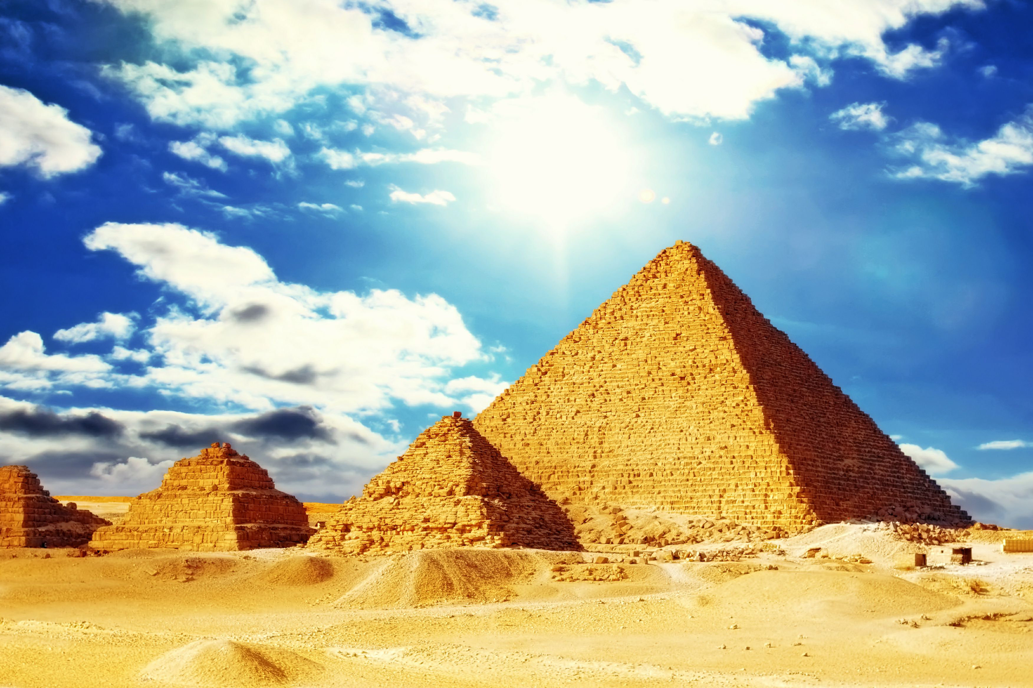 Union Rustic Jinaya Great Pyramid In Giza - Wrapped Canvas Photograph ...