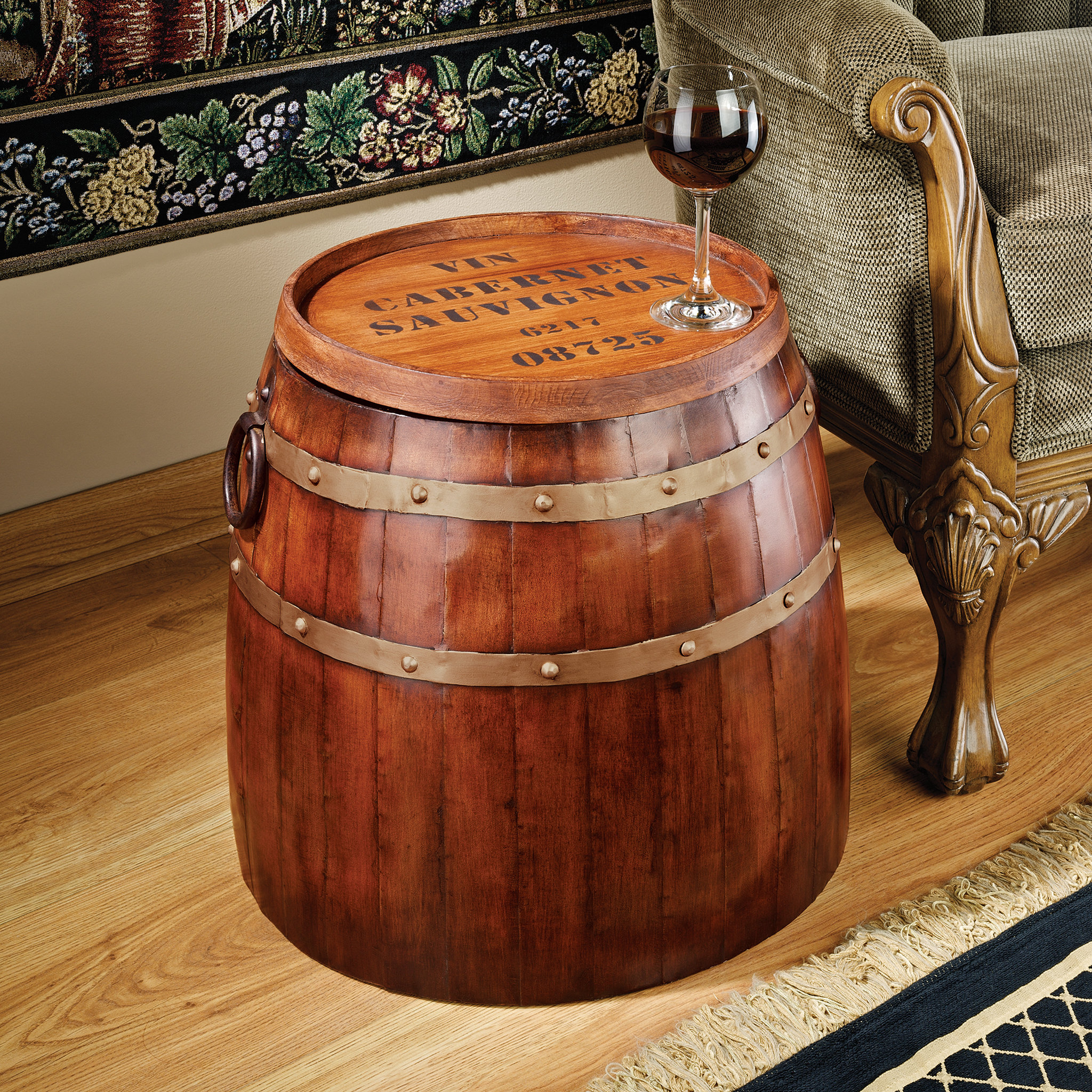 August Grove® French Wine Barrel Side Table & Reviews | Wayfair