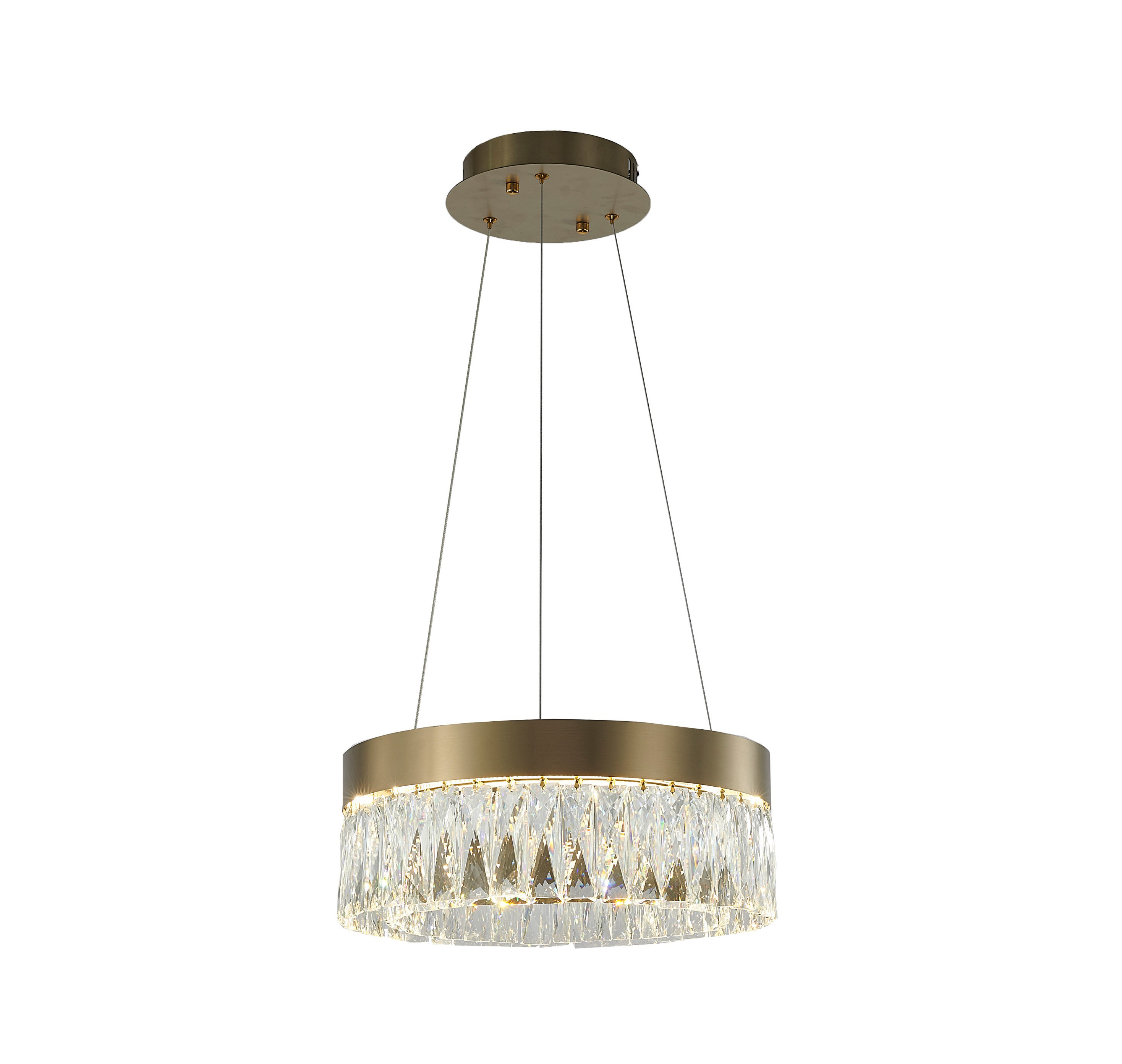 Everly Quinn 1 - Light Gold LED Chandelier with Crystal Accents | Wayfair
