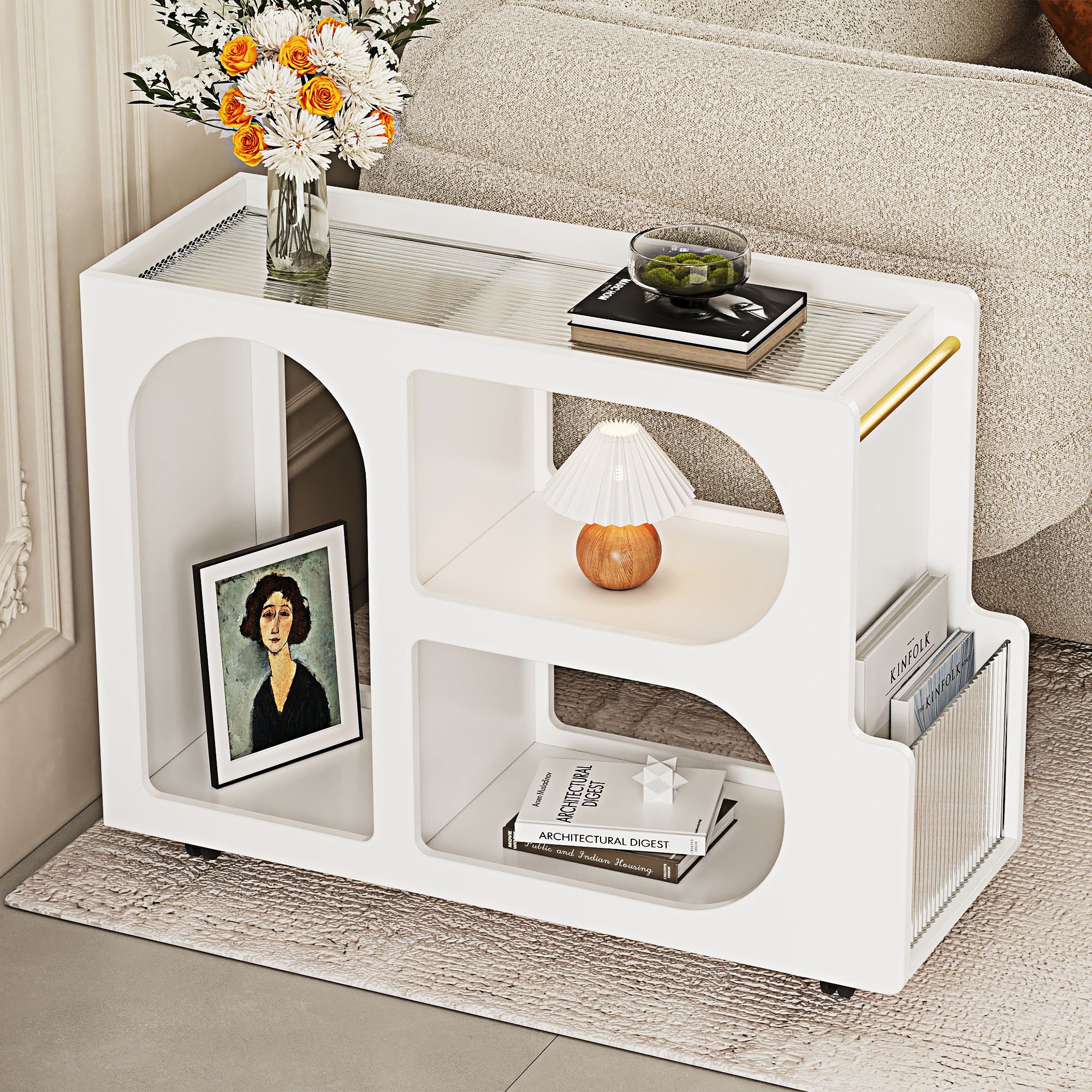 Mercer41 Mobile Coffee Table with Lockable Wheels | Wayfair