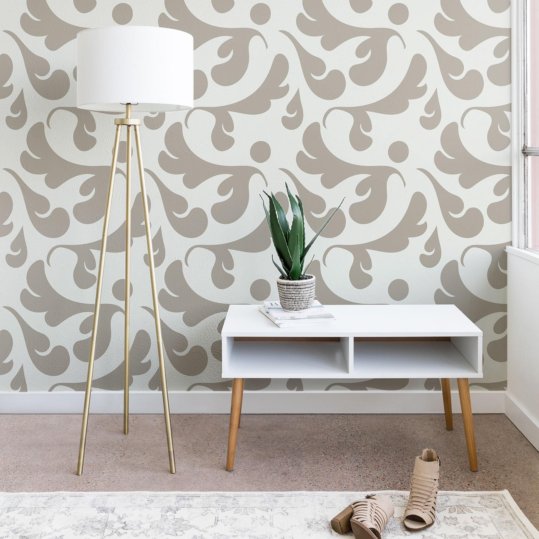 Latitude Run® Rhenda Peel & Stick Toile Tile | Wayfair