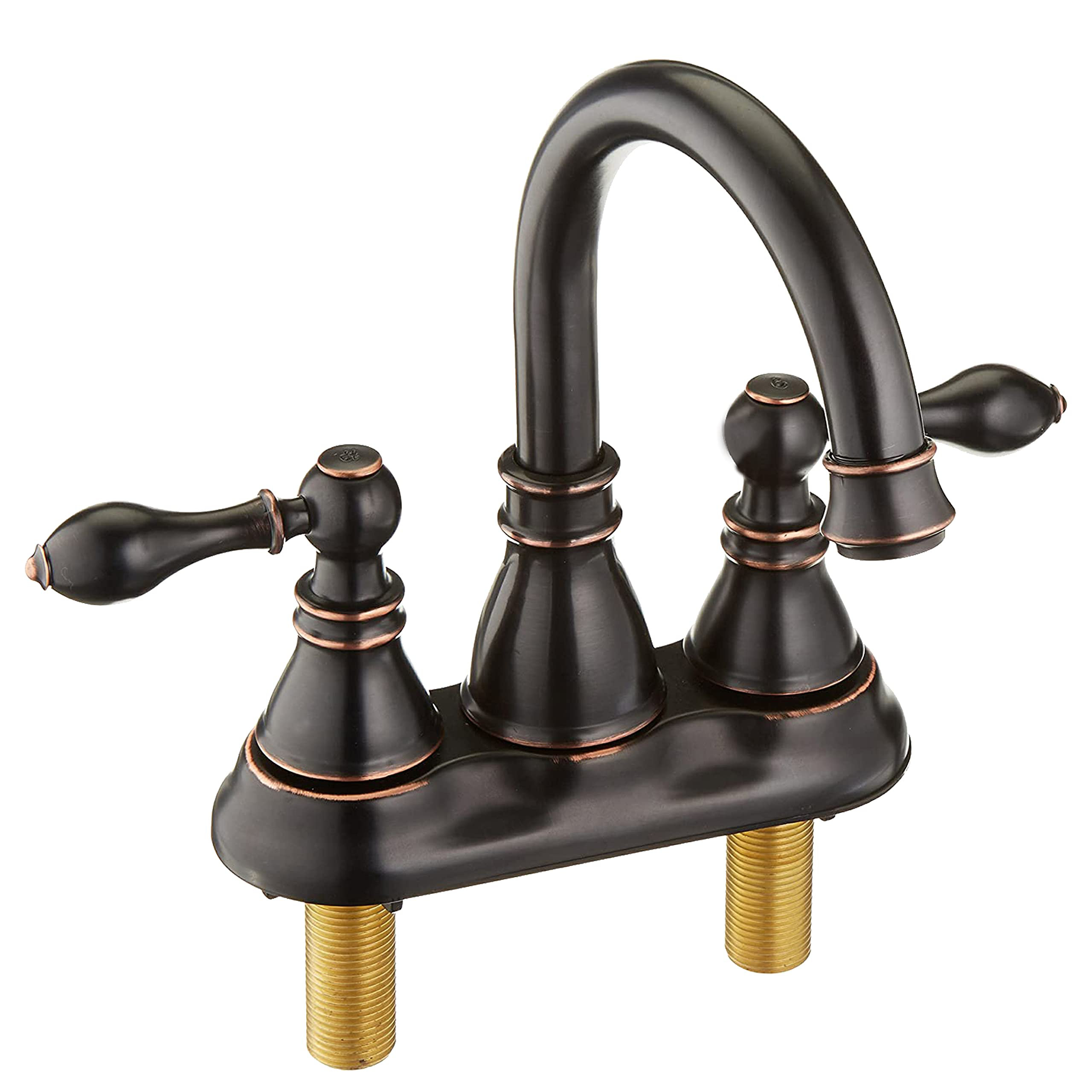 LEERWEI 2 Handle Oil Rubbed Bronze Bathroom Sink Faucet 3 Hole With ...
