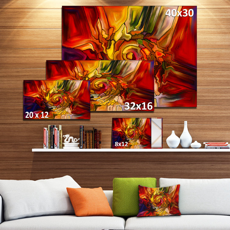 DesignArt 'Illusions of Stained Glass Abstract' Graphic Art on Wrapped ...