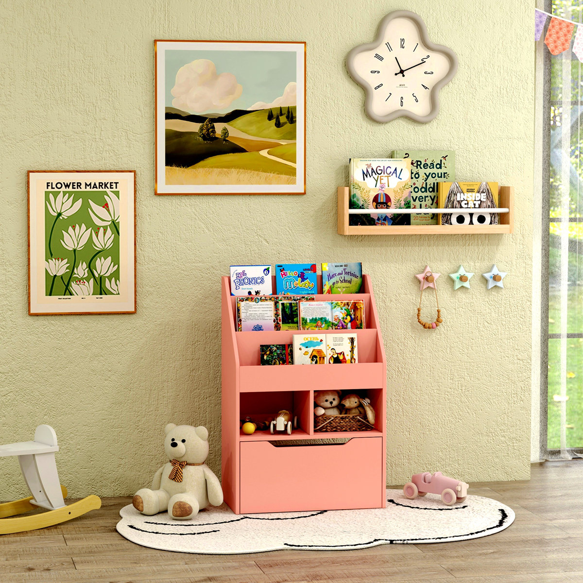 Isabelle & Max™ HOMCOM Kids Bookcase Multi-Shelf Rack Organizer With ...