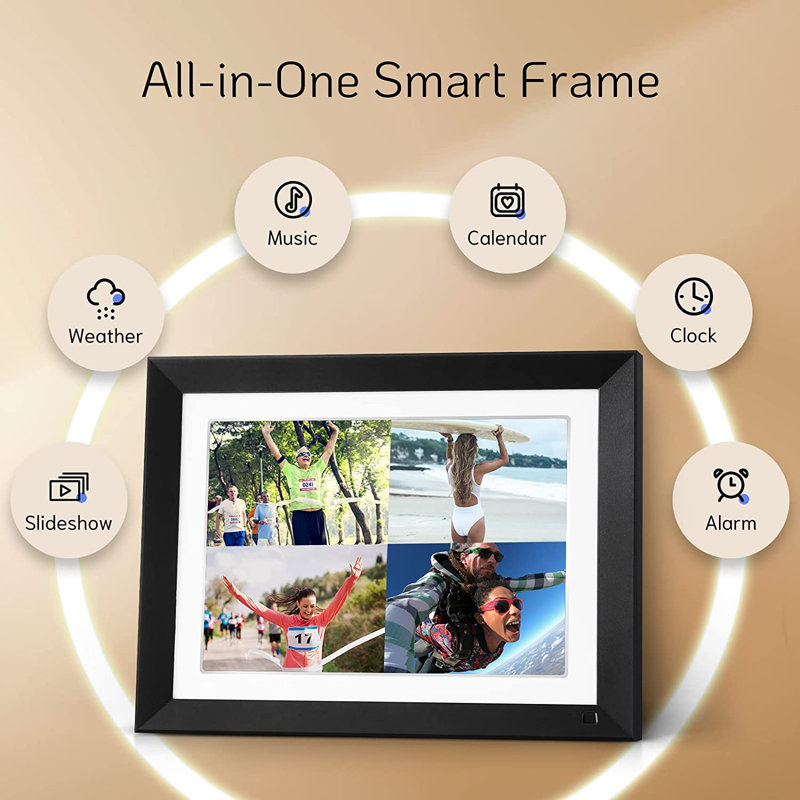 NexFoto 11" 2K 32GB Digital Picture Frame 2.4GHz/5GHz Digital Photo ...