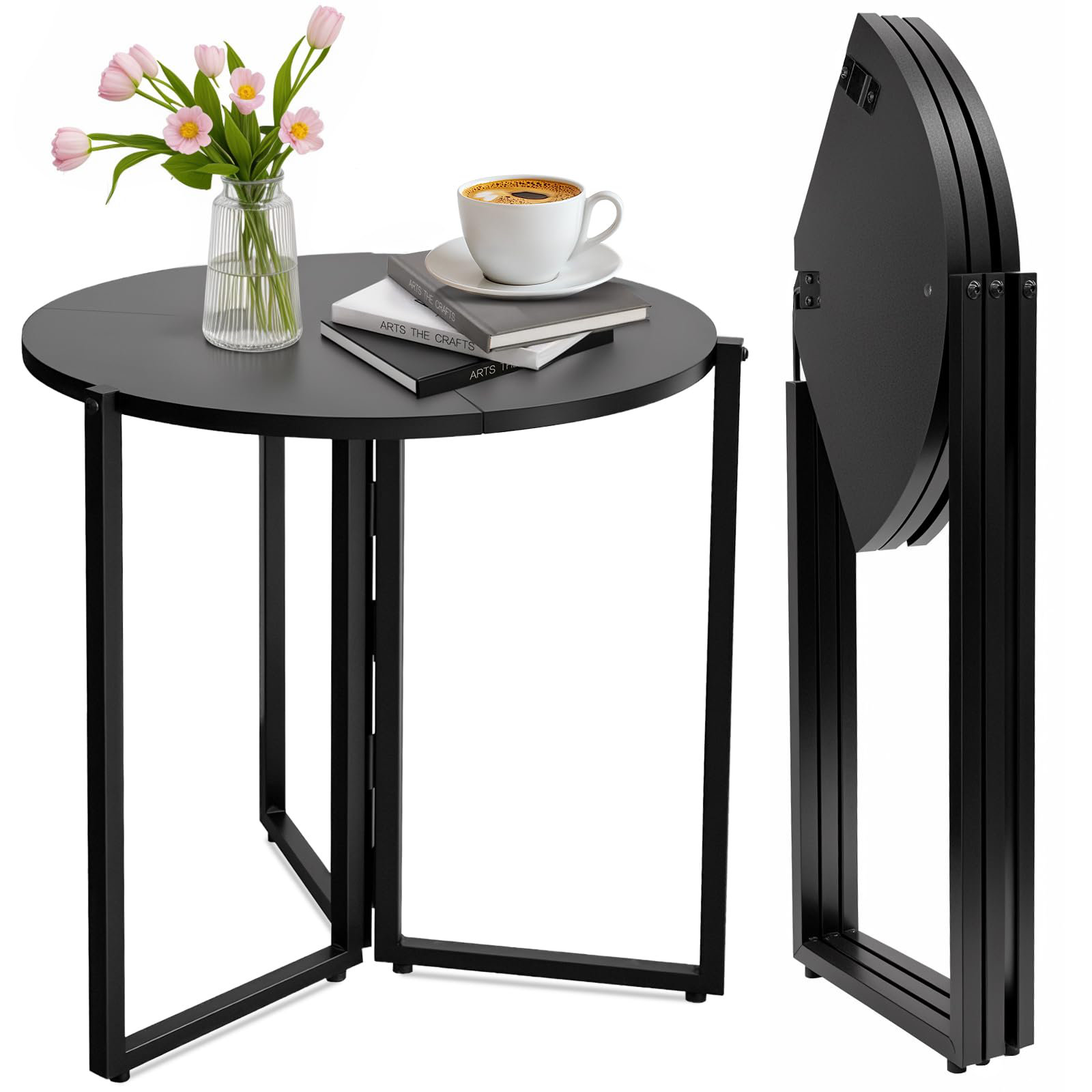 17 Stories Patio Side Table, Foldable Outdoor Side Table,19 Inch Small ...