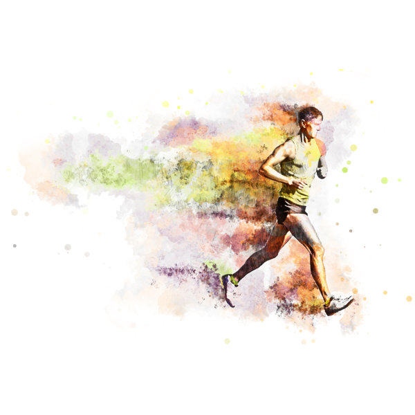 Latitude Run Fast-Running Man - Wrapped Canvas Art Prints | Wayfair.co.uk