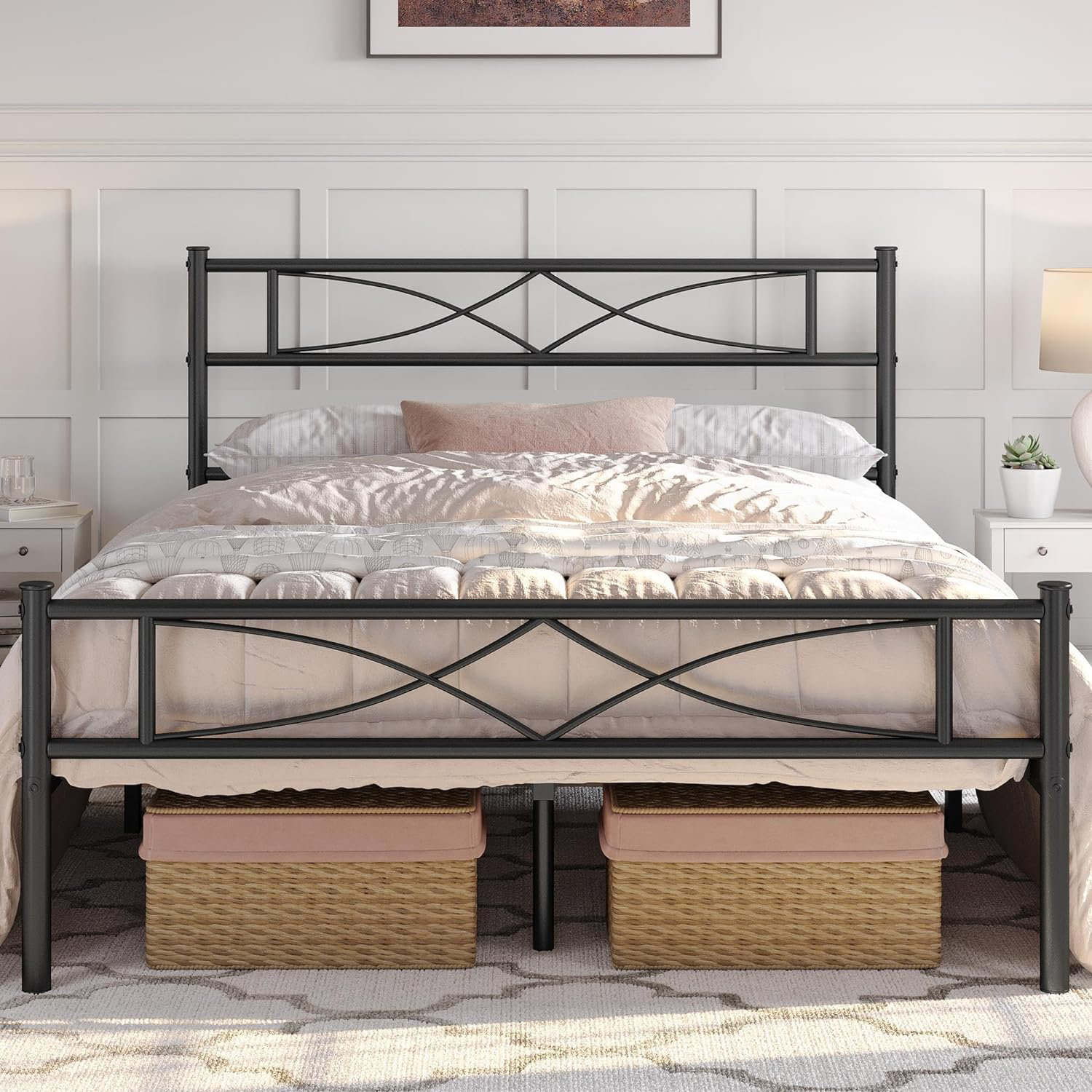 Red Barrel Studio® Metal Full Size Bed Frame, Platform Bed Frame | Wayfair