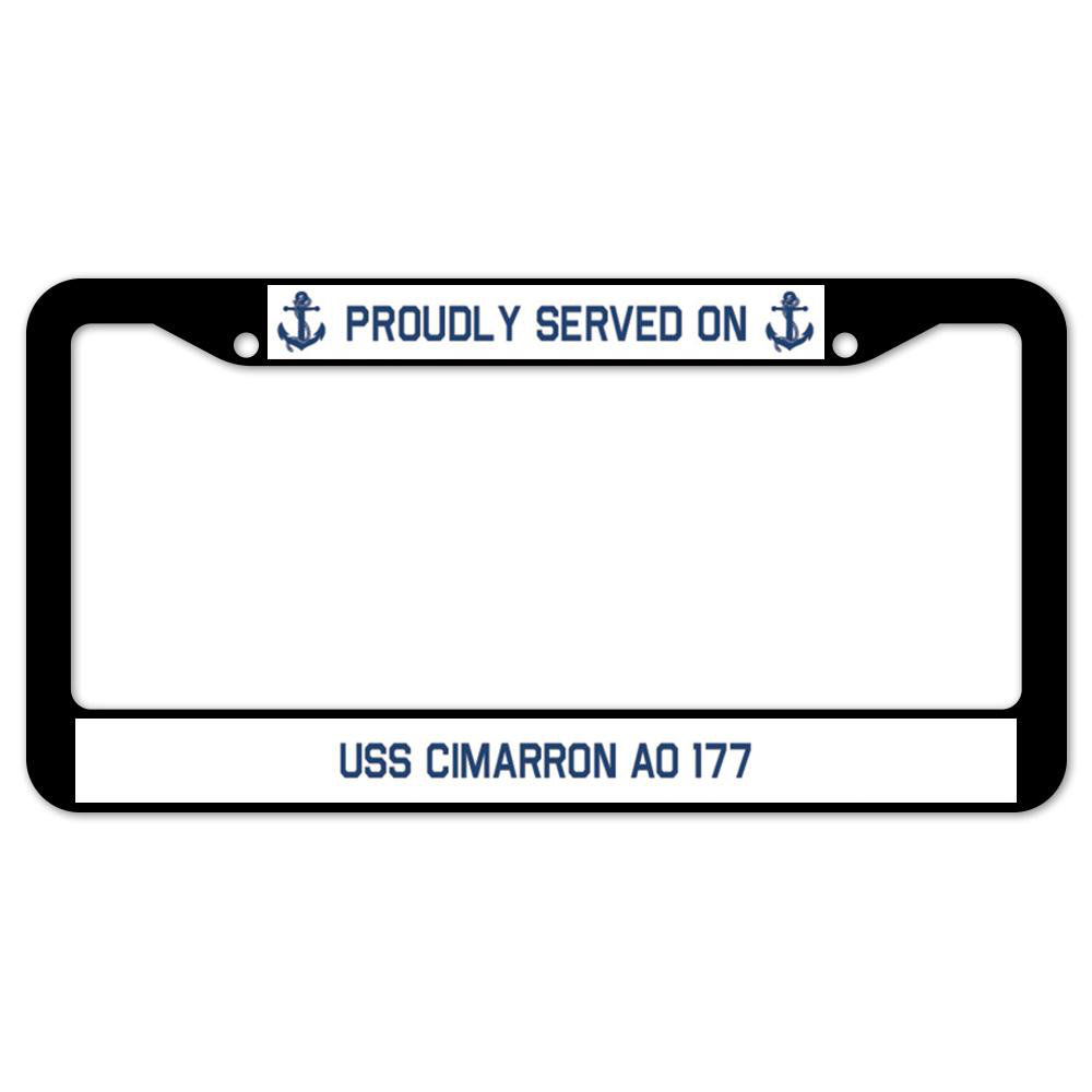 SignMission Proudly Served on USS CIMARRon AO 177 Plate Frame | Wayfair