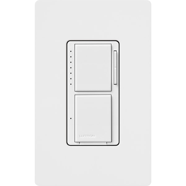 Lutron Maestro LED+ Dual Dimmer and Switch for 75-Watt LED Bulbs/2.5A ...