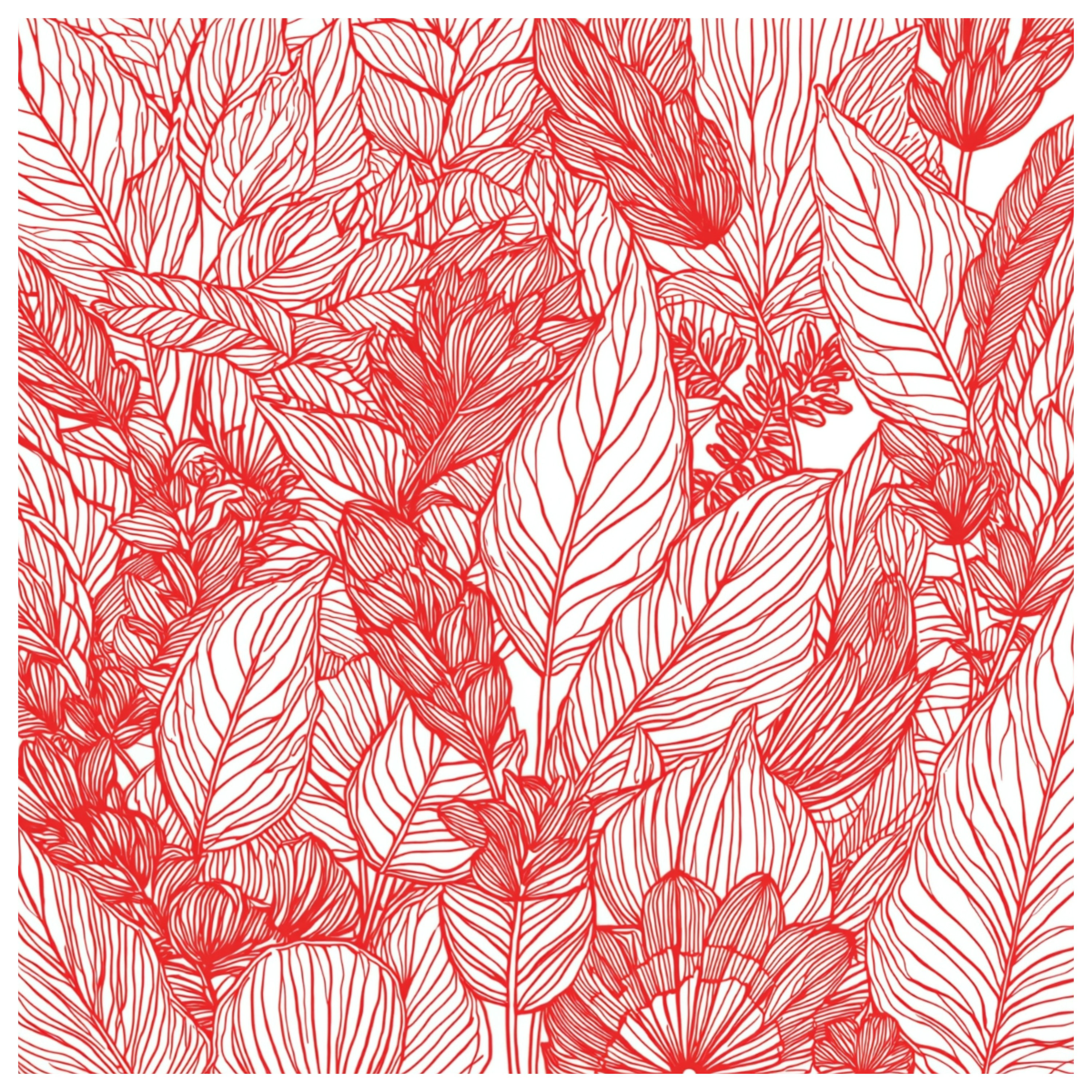 VisionDecor Floral Line Art Illustration Double Sided Throw Pillows ...