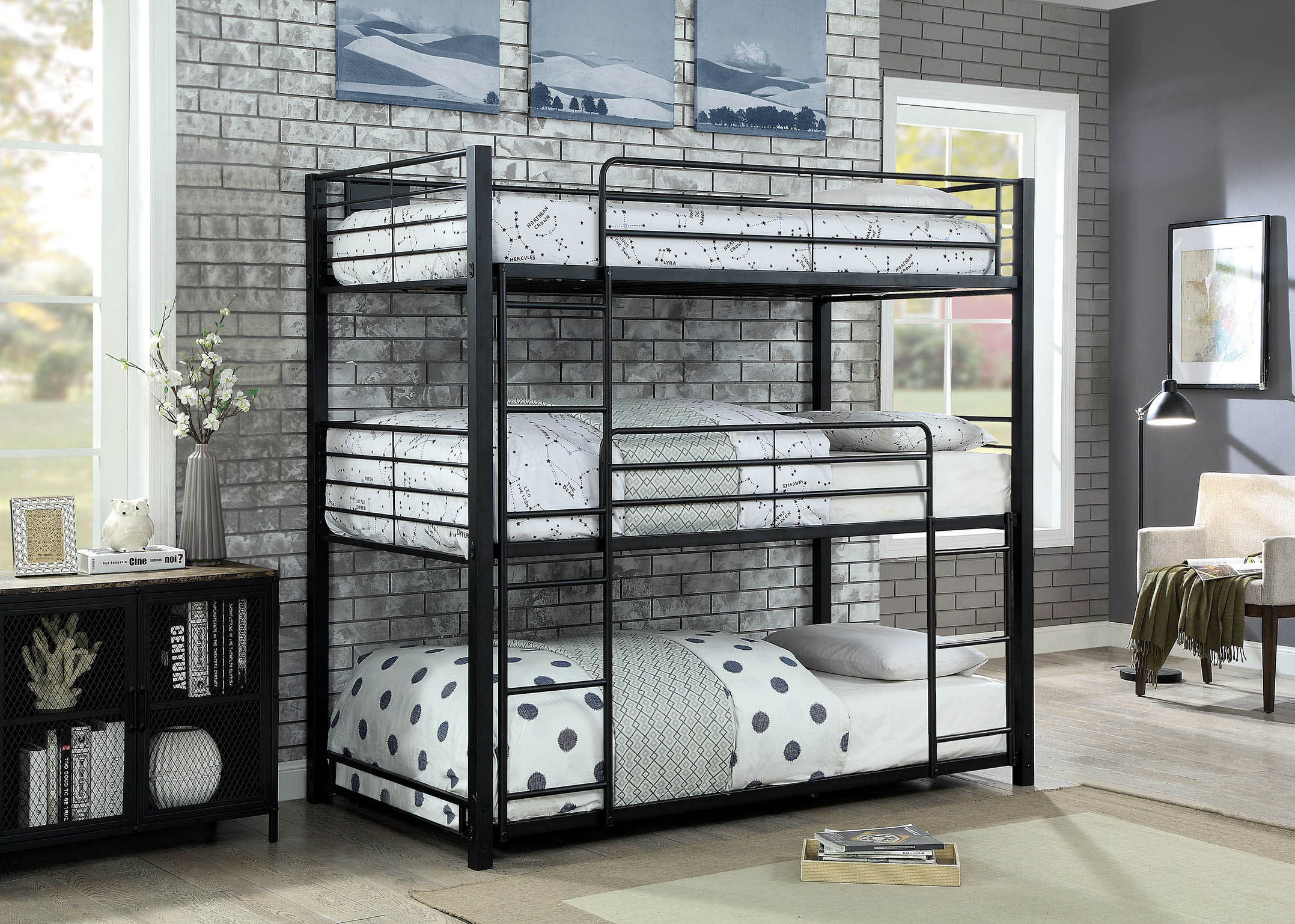 Mason & Marbles Keil Triple / Quad Bunk Bed & Reviews | Wayfair