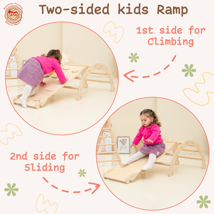 WoodandHearts 102'' W Wood Climber & Reviews | Wayfair