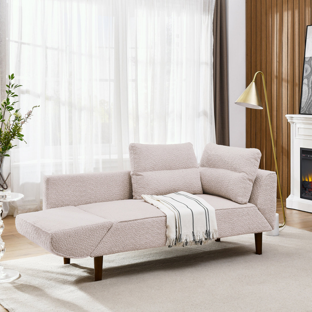 Latitude Run® Convertible Futon Sofa Bed, Comfy Loveseat Sleeper Sofa ...