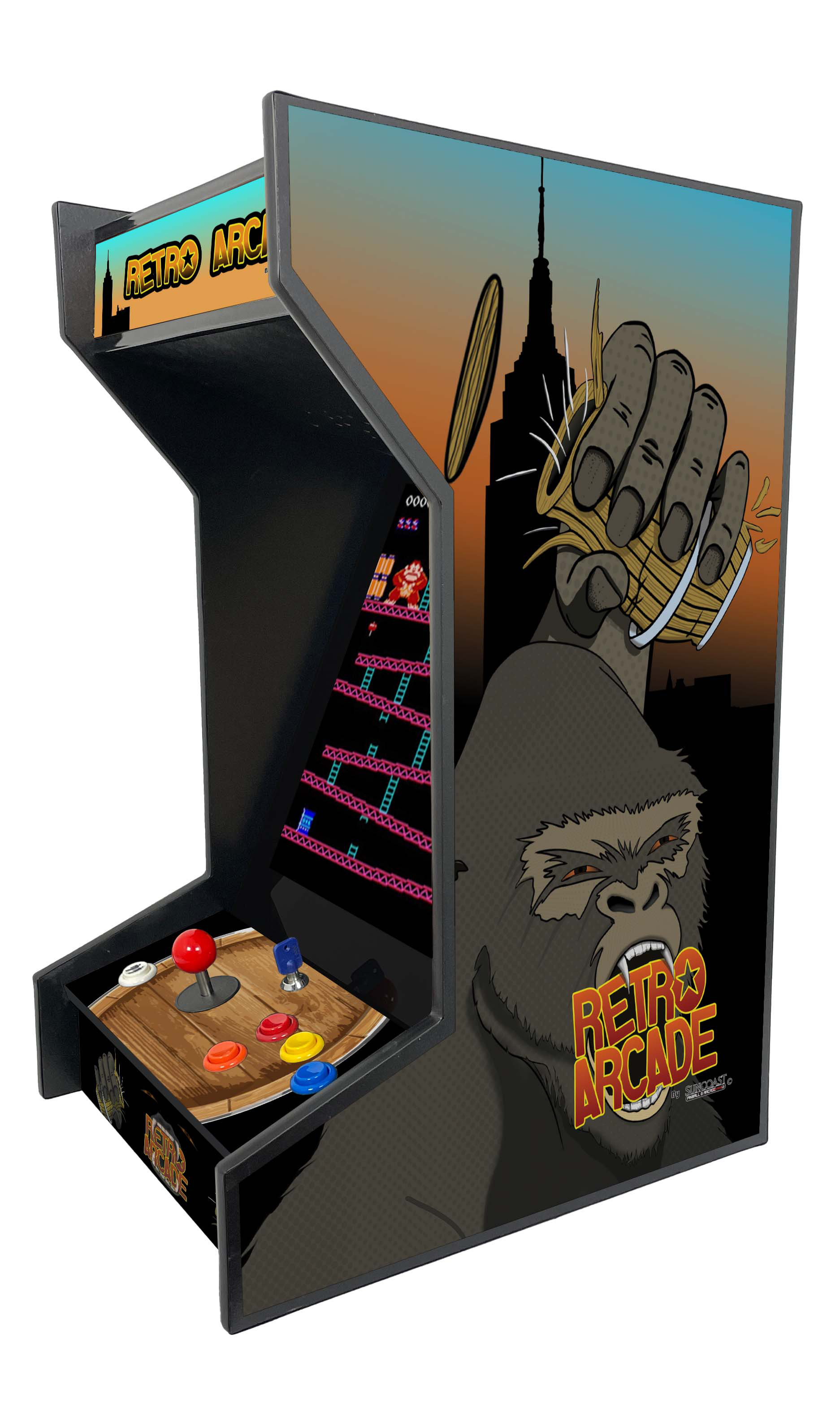 Suncoast Arcade Tabletop Arcade Machine with 19" Monitor and 60 Retro ...