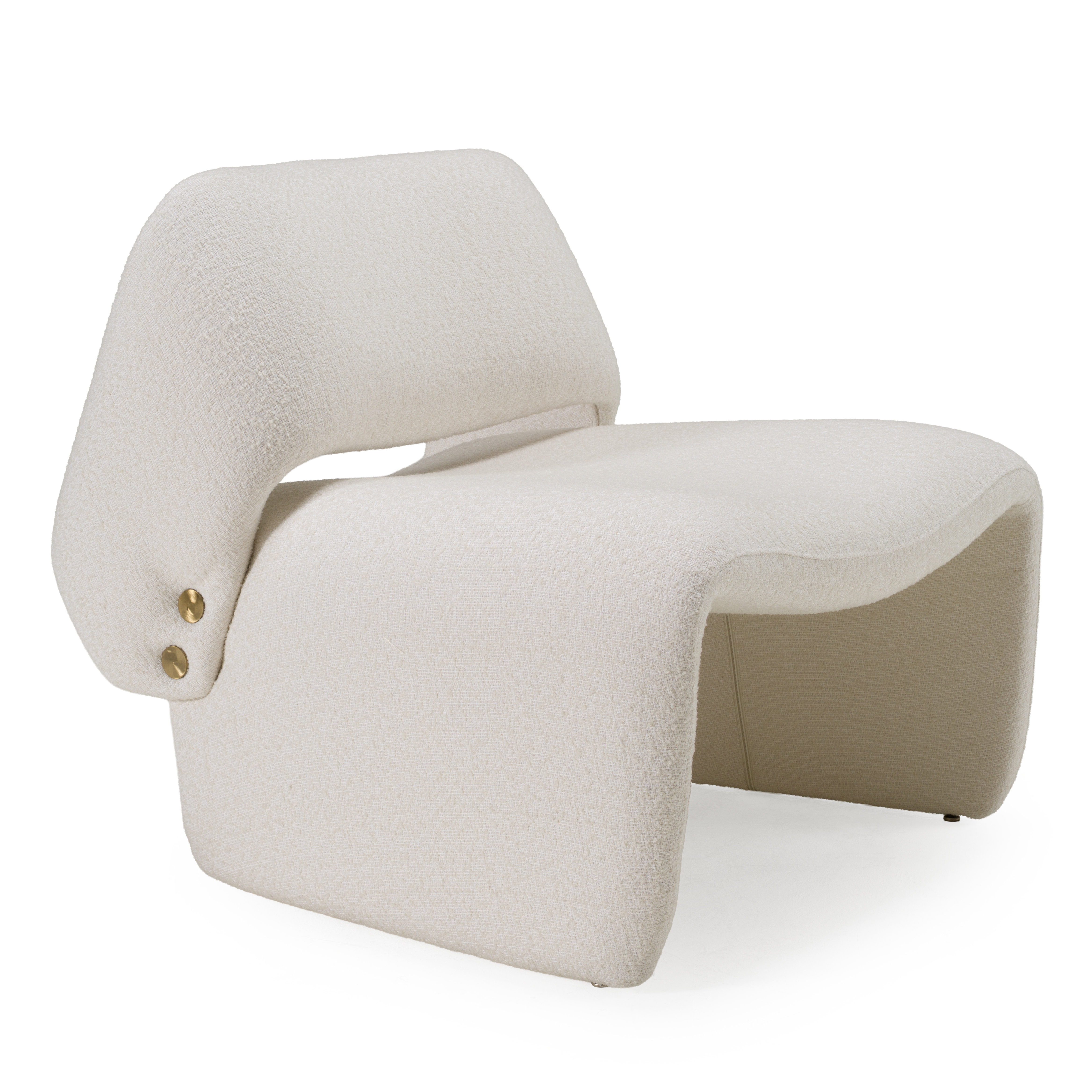 Mercury Row Selina Modern Off White Fabric Accent Chair - Wayfair Canada