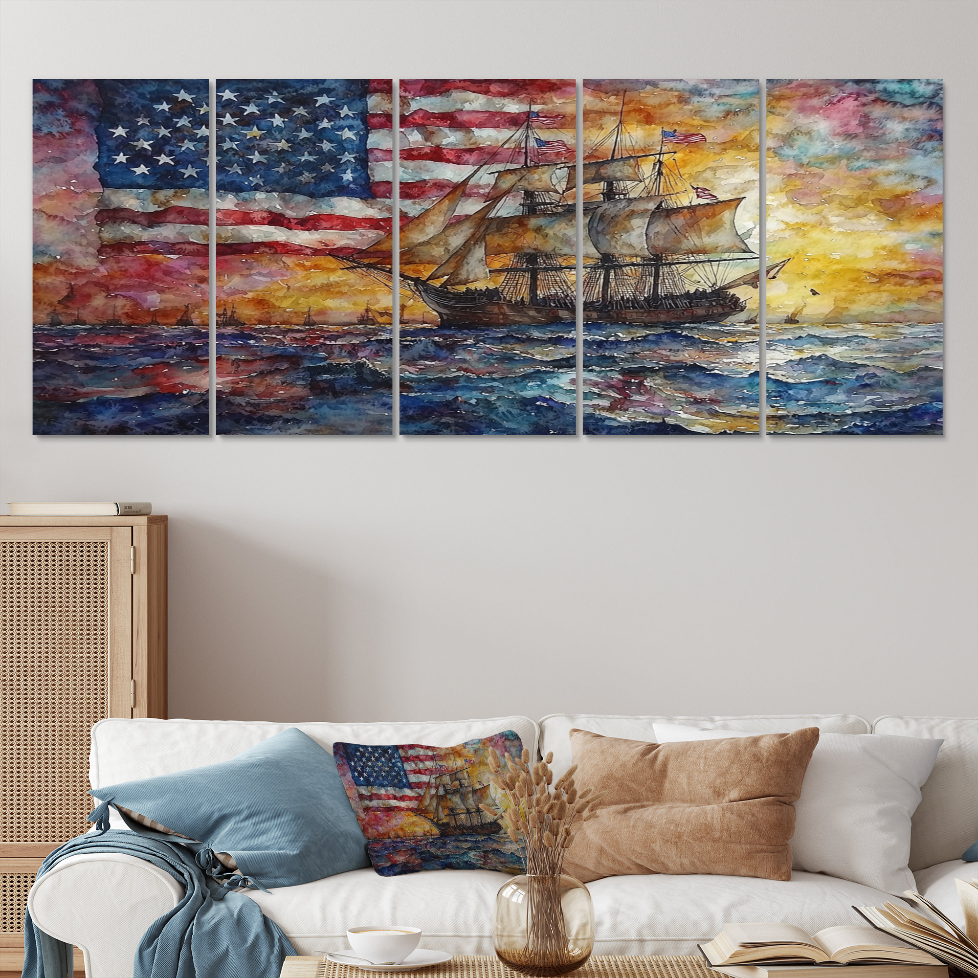Breakwater Bay Boston Tea Party Boart Sailing II - Boat Sailing Wall ...
