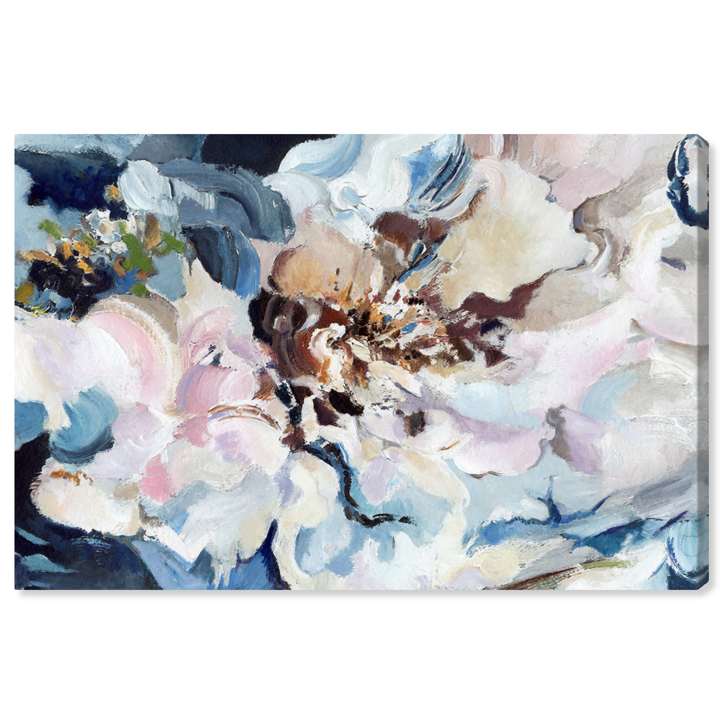 Oliver Gal Calmness Abstract Melting Flower Modern White - Picture ...