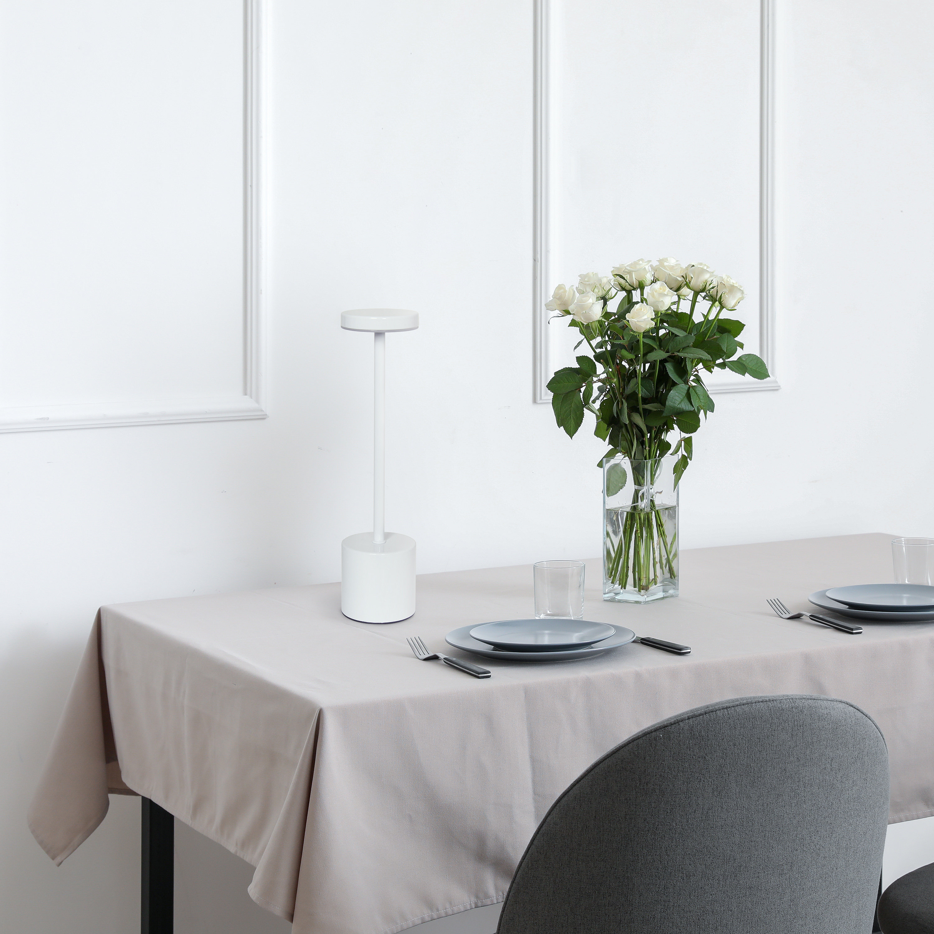 Wrought Studio Simple Designs 12.75" Skelly Disc Dimming & Rechargeable ...