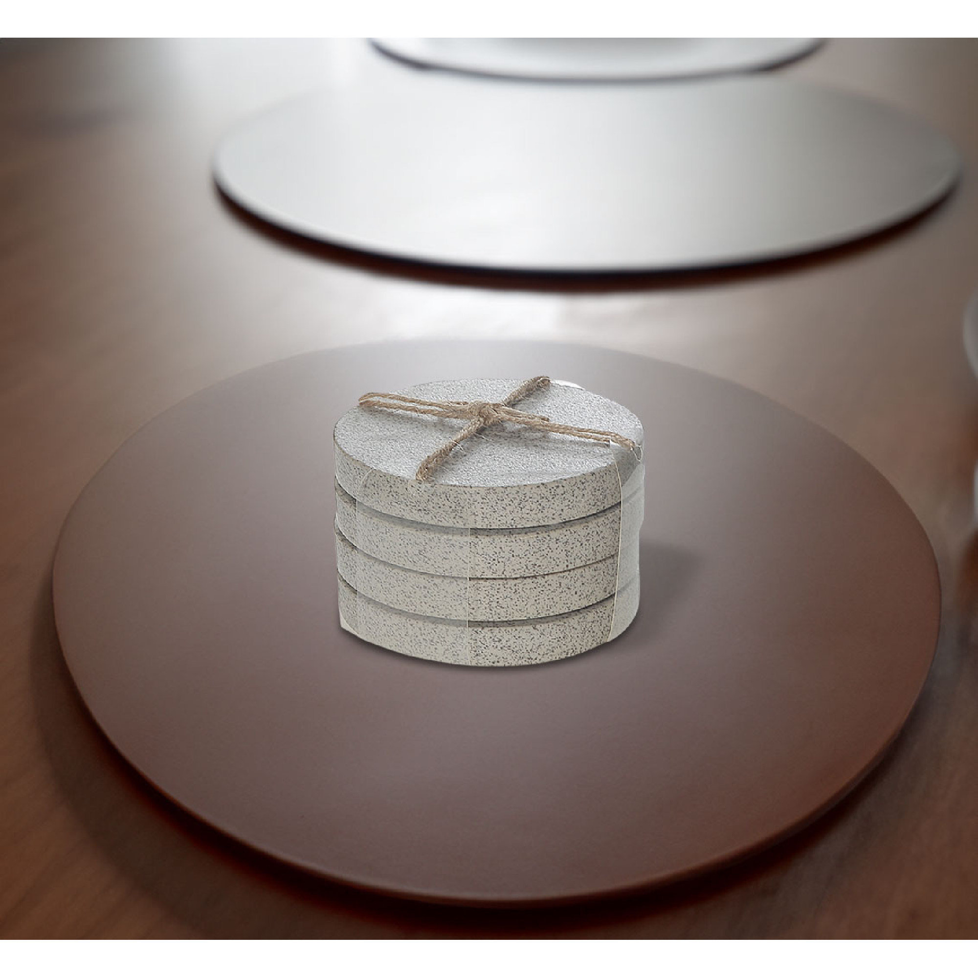 iH casadécor Ih Casadecor Round 4 Piece Coaster Set | Wayfair