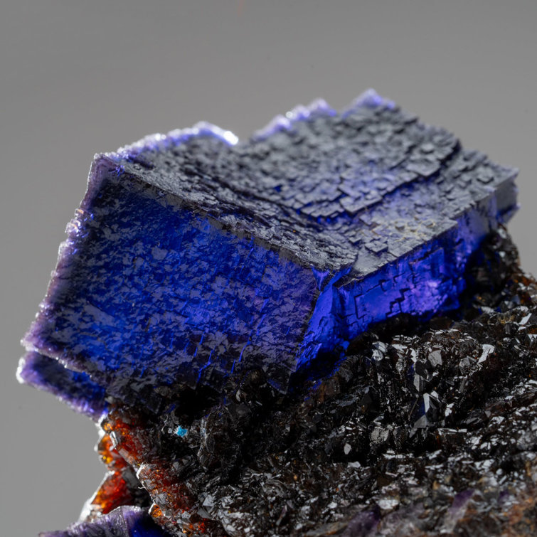 Astro Gallery of Gems Purple Fluorite with Sphalerite From La Viesca ...