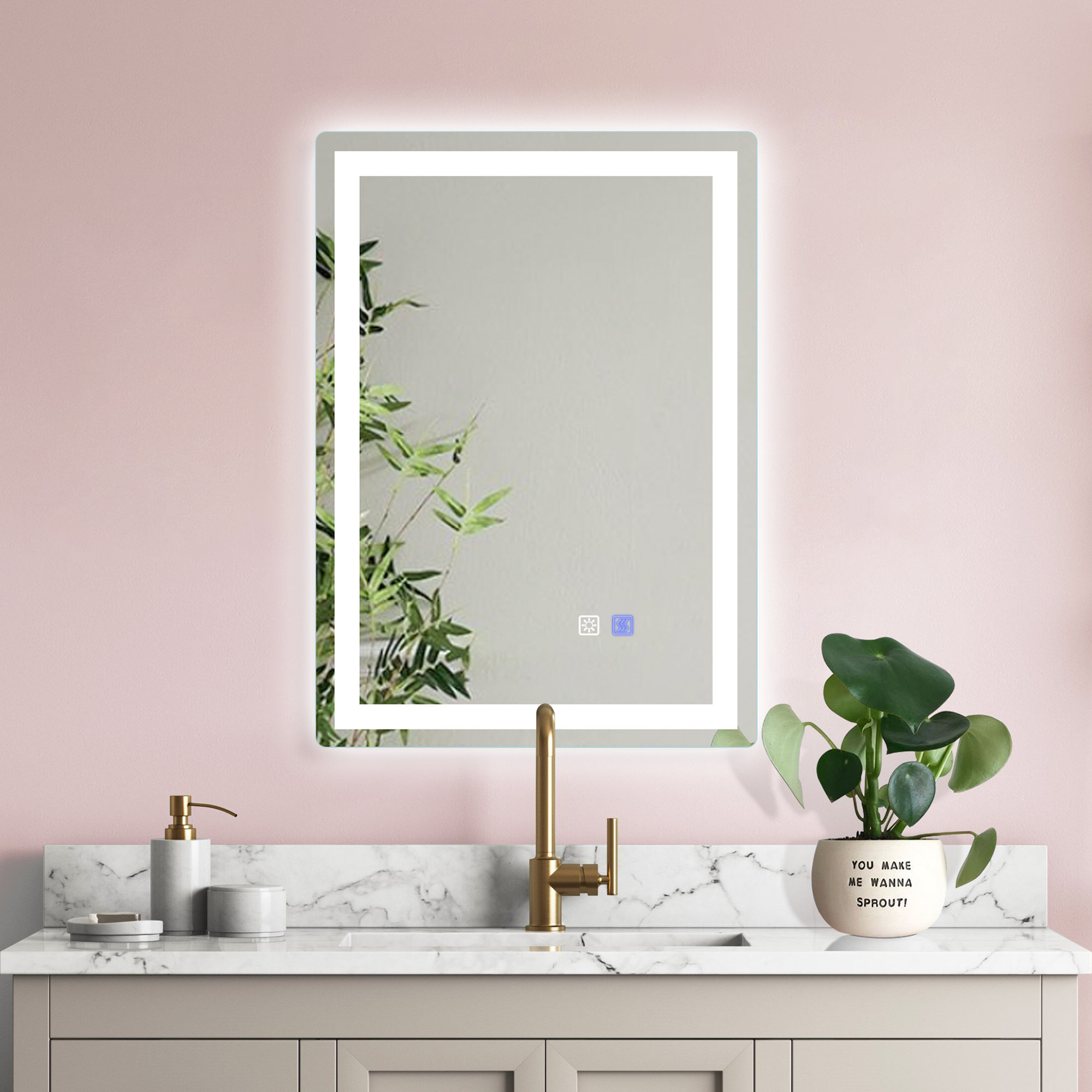 Wade Logan Tobin The Ultimate Smart Bathroom Mirror with Defogging and ...