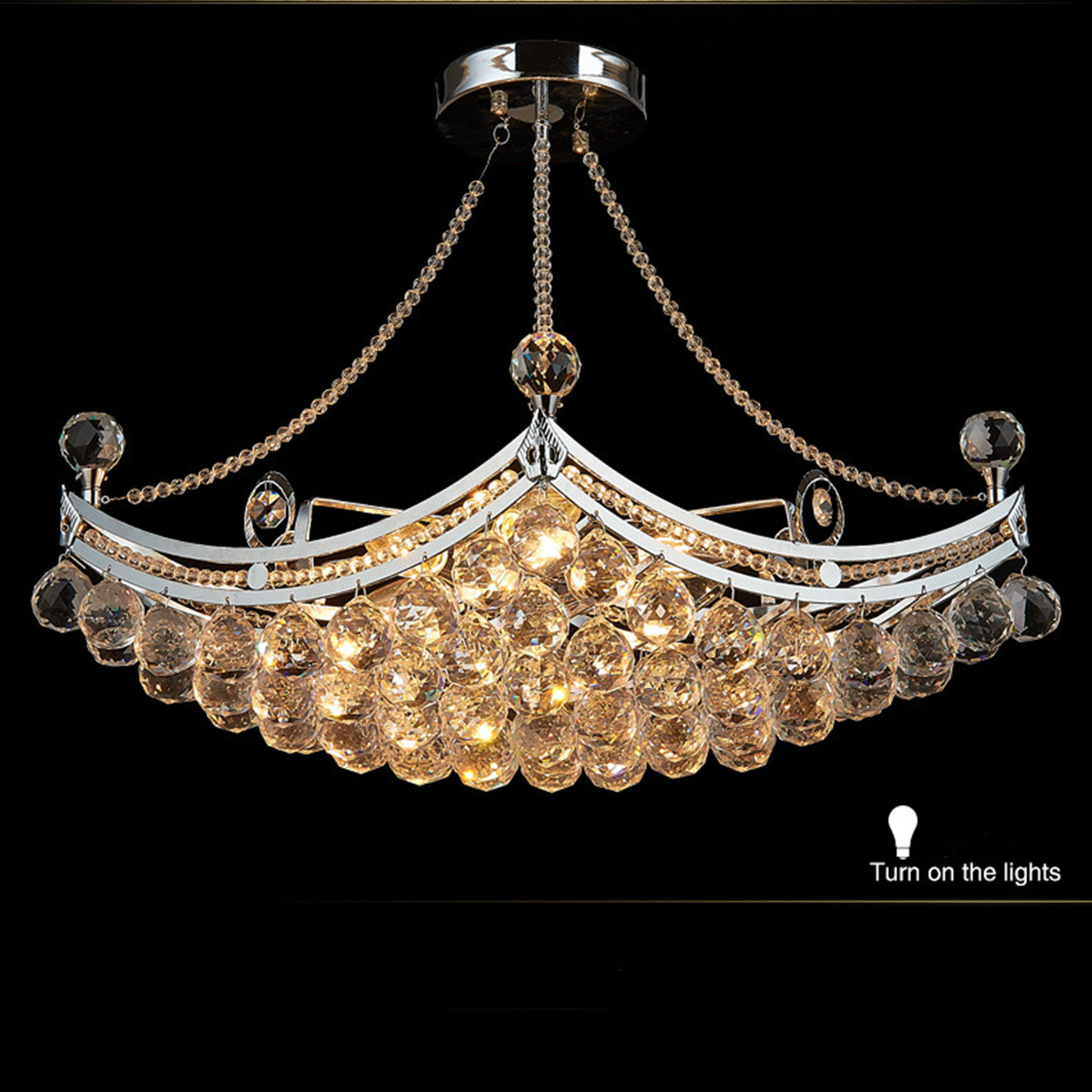 House of Hampton® Eilika 8 - Light Crystal Cylinder Integrated LED ...