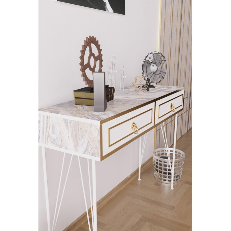 Mercer41 Inge Console Table,Entry table,Hoyer table with Metal Legs and ...
