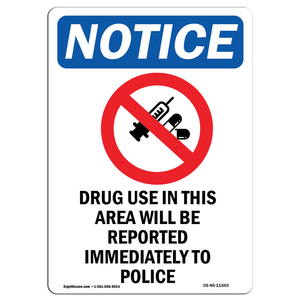 SignMission Drug Use in This Area Sign with Symbol | Wayfair
