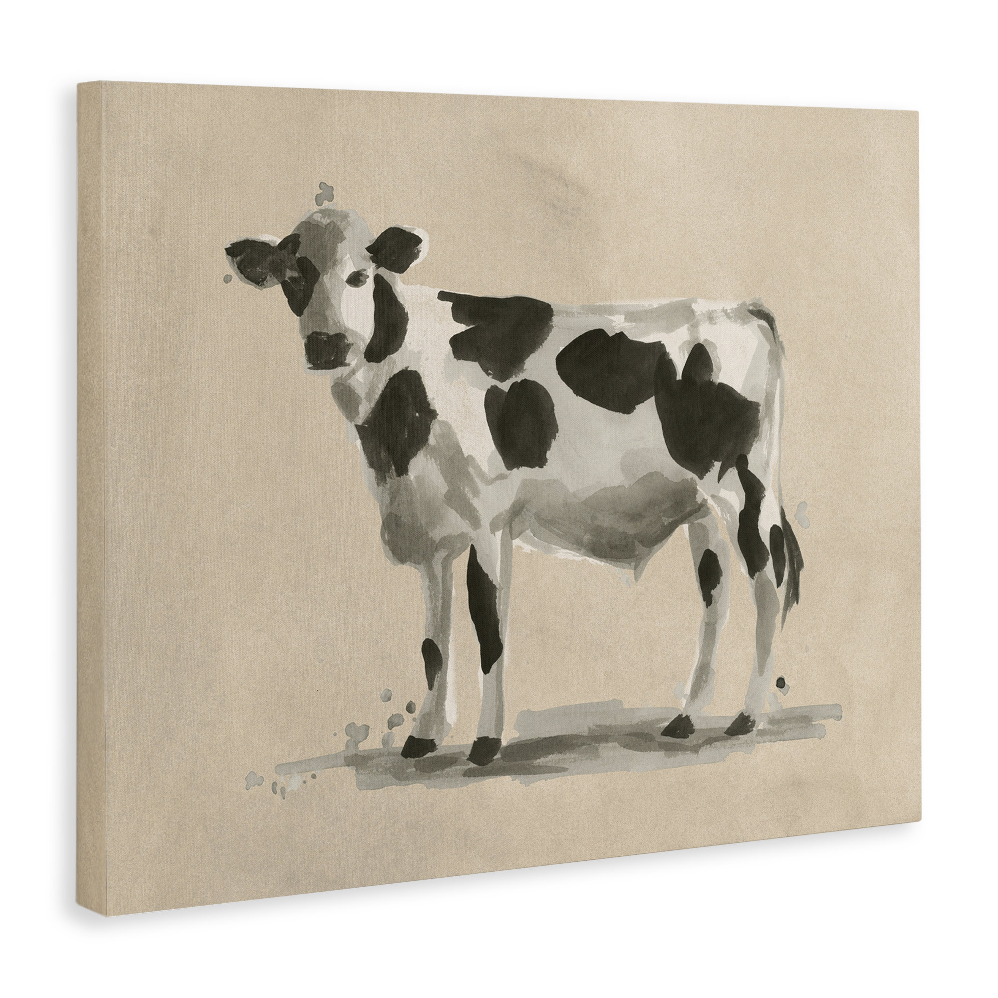 August Grove® Minimal Cow Painting Canvas Wall Art by June Erica Vess ...