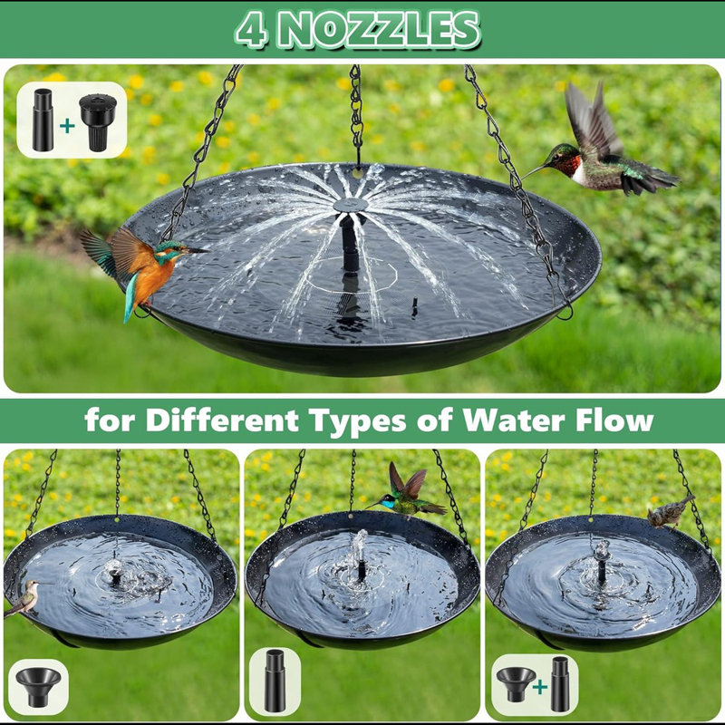 Arlmont & Co. Tambra Aluminum Hanging Birdbath | Wayfair