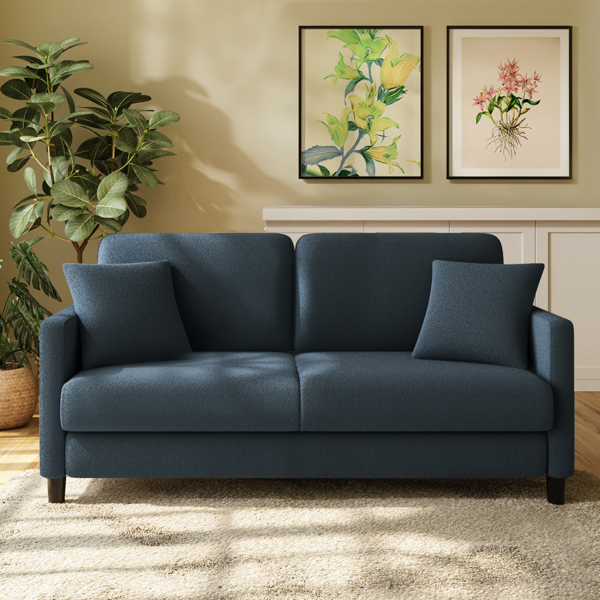 Ebern Designs Giavonnie 65'' Upholstered Loveseat, Teddy Sofa Couch ...