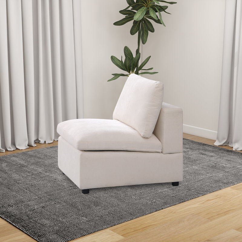 Ebern Designs Small Armless Upholstered Sofa | Wayfair