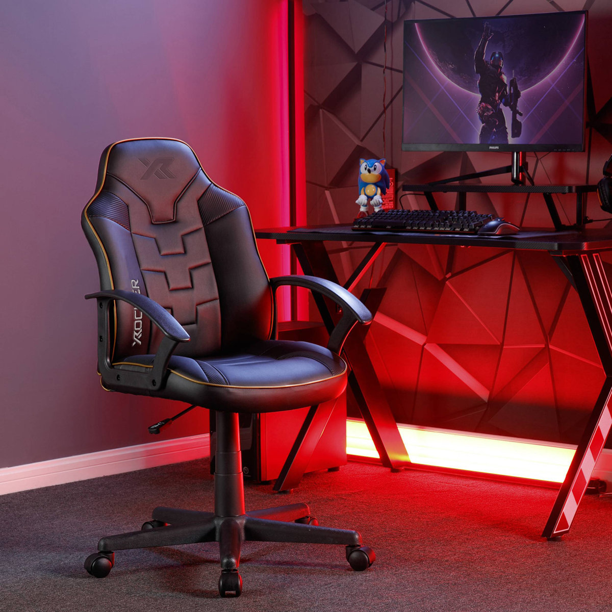 X Rocker Saturn Ergonomic PC Office Gaming Chair - Black | Wayfair.ie