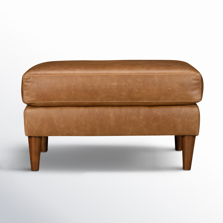 AllModern Clifford Genuine Leather Custom Ottoman & Reviews | Wayfair