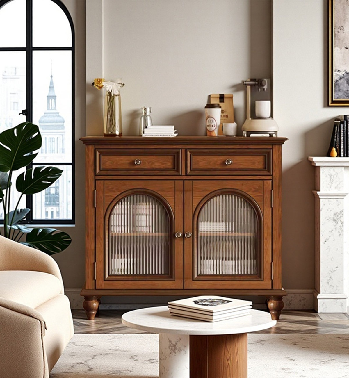 EliteFurnishings American Country Retro Multi-Functional Accent Cabinet ...