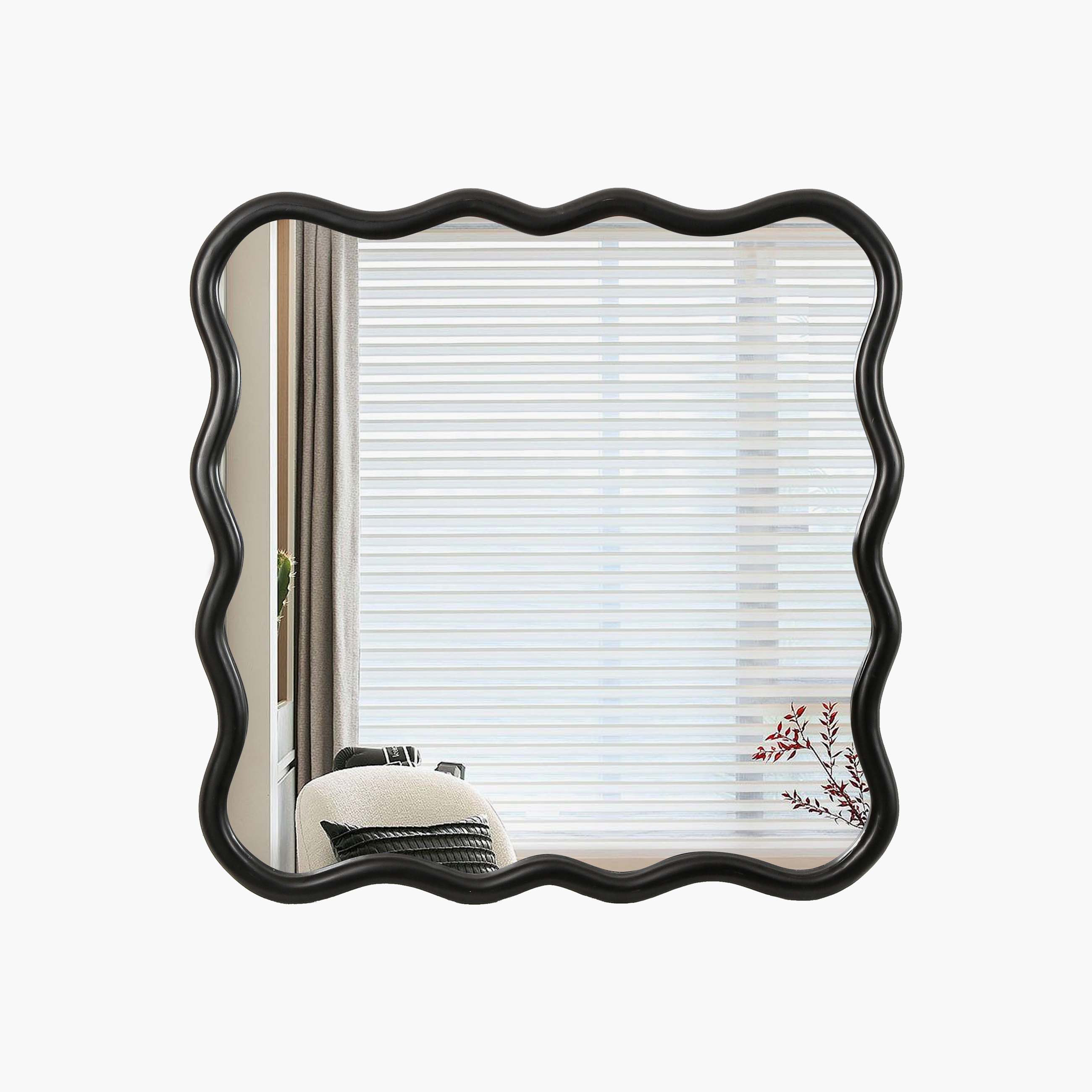 Latitude Run® Berg Solid Wood Square Mirror | Wayfair