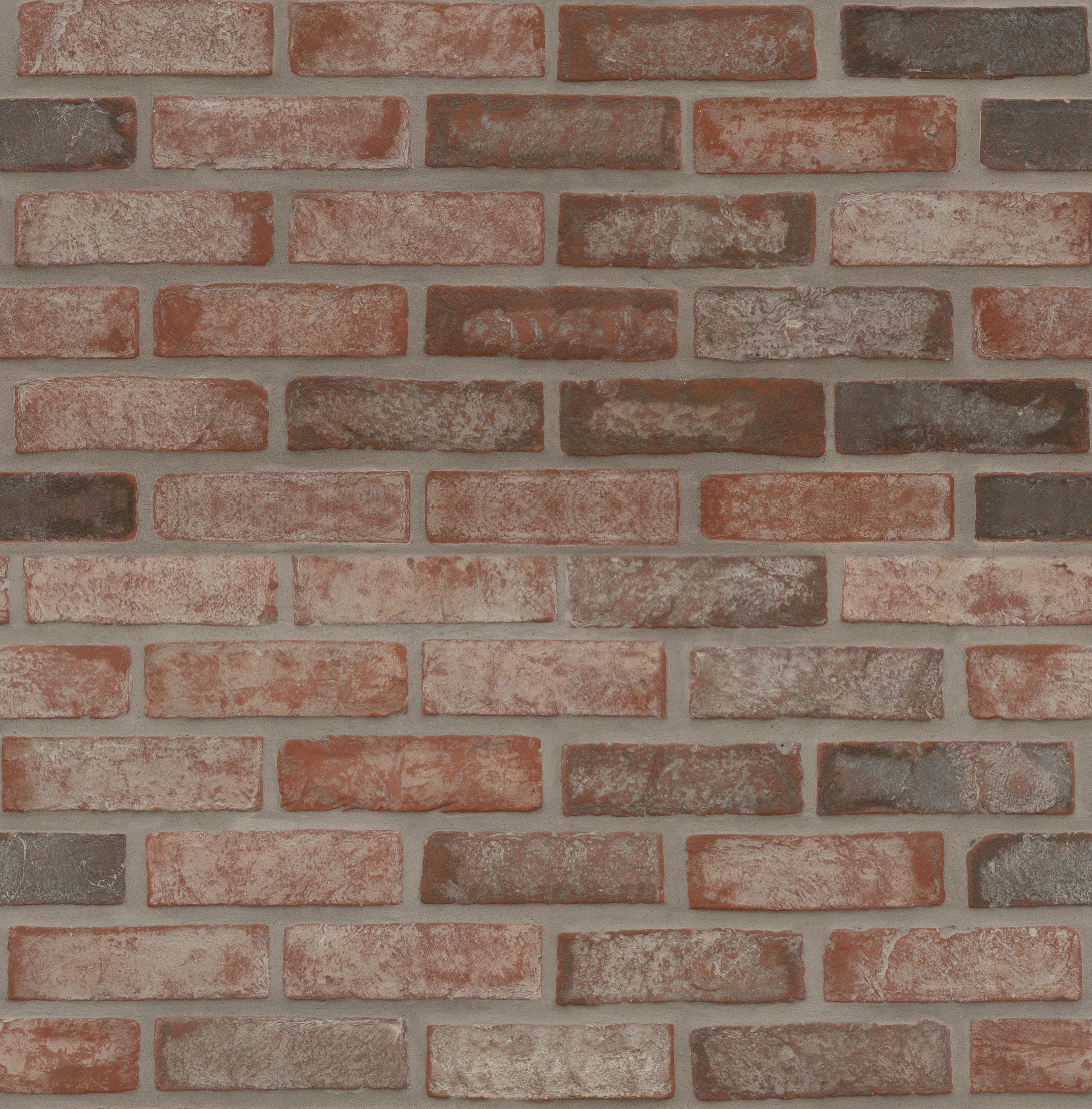 Ackland Terabrik 11 in. x 28 in. Matte Textured Clay Brick Mosaic Floor ...