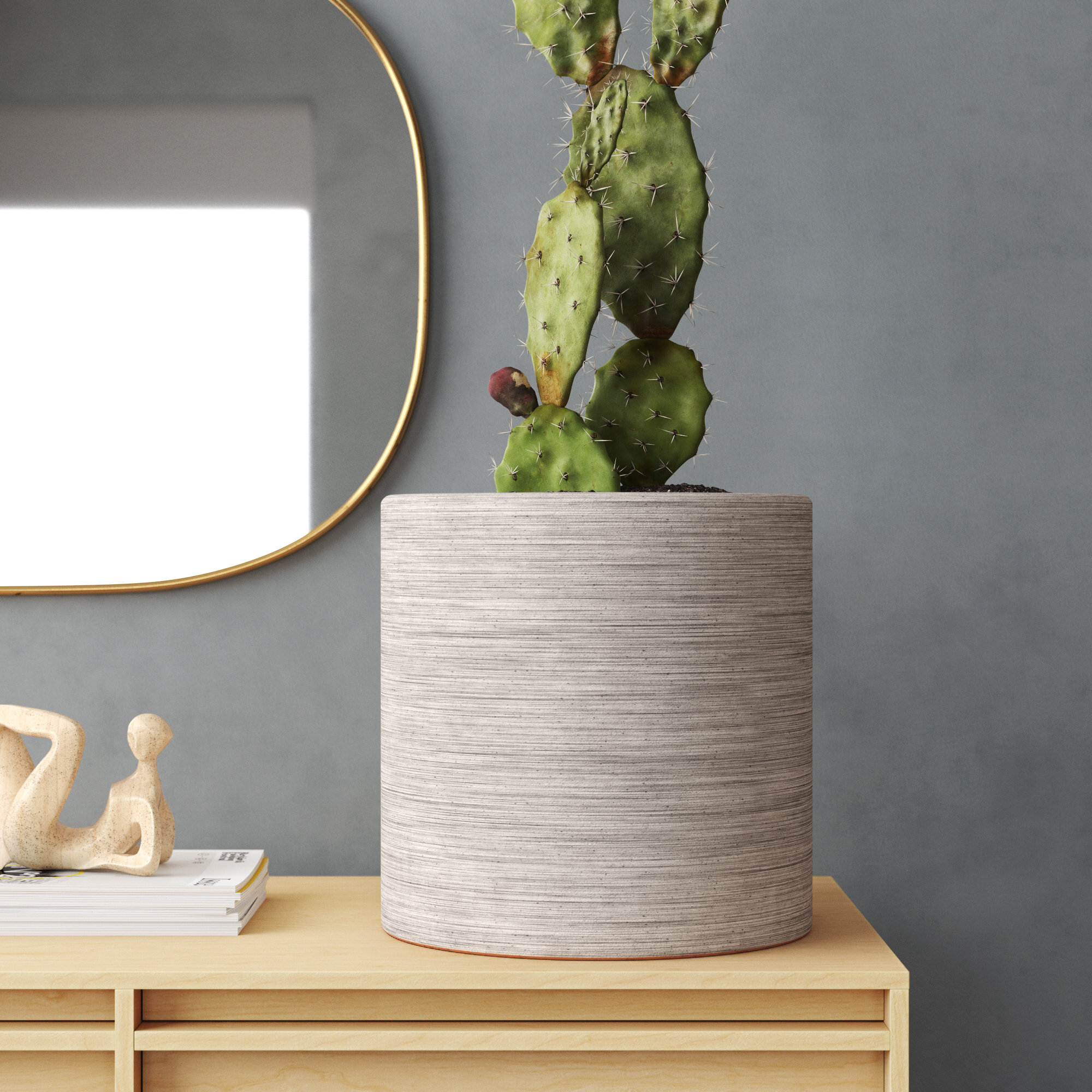 Wade Logan® 13'' Extra Large Ceramic Pot Grey & Reviews - Wayfair Canada