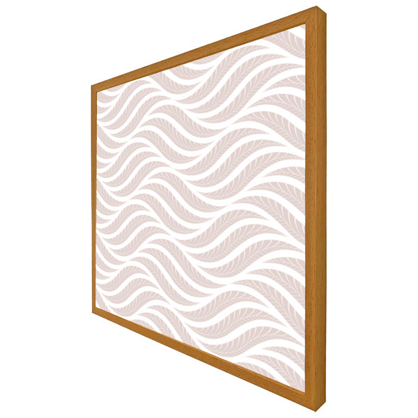 Metro Lane Atacan Geometric With Leaves - Single Picture Frame Print ...